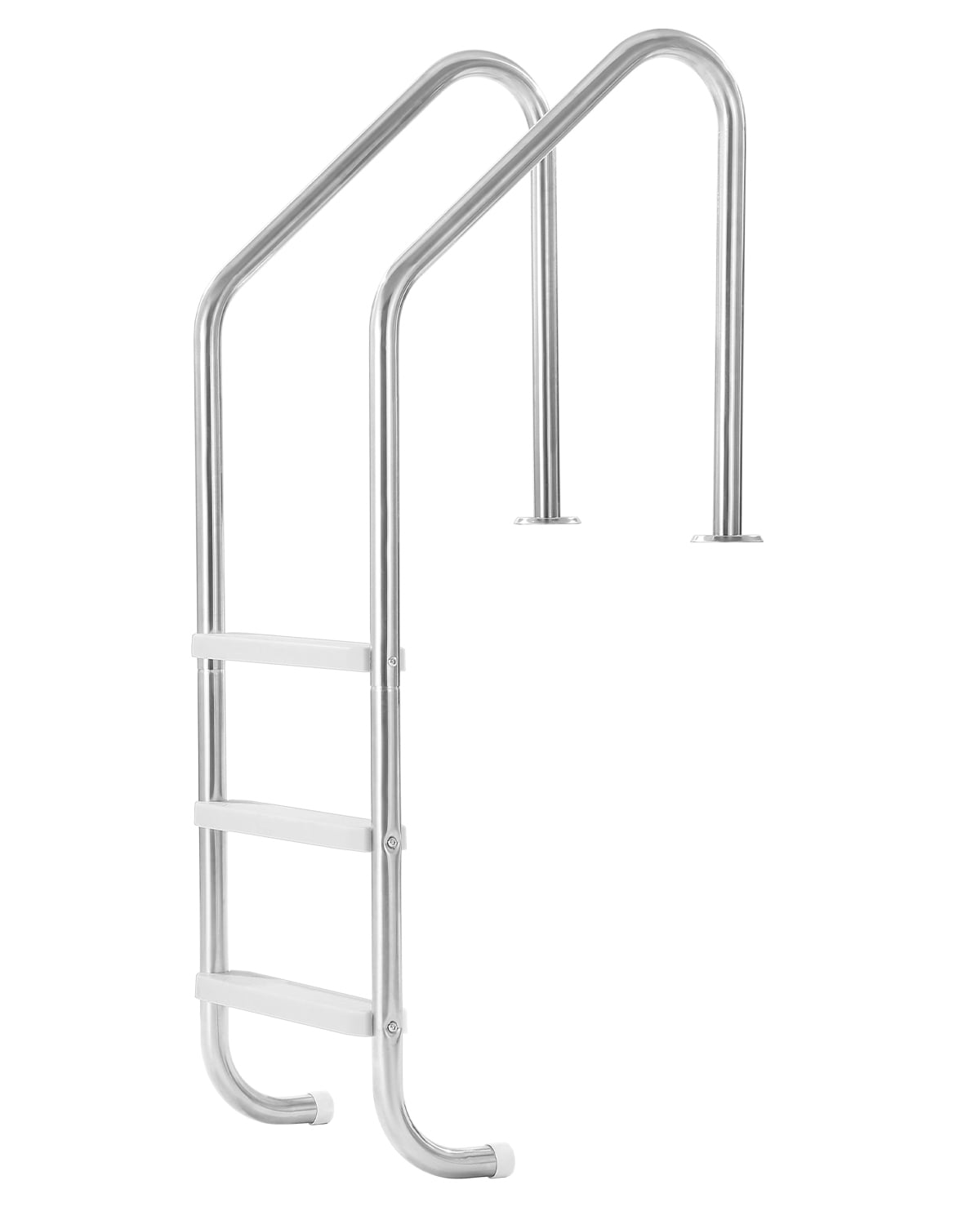 VEVOR Swimming Pool Ladder, 3-Step Double Handrails Stairs with Non ...