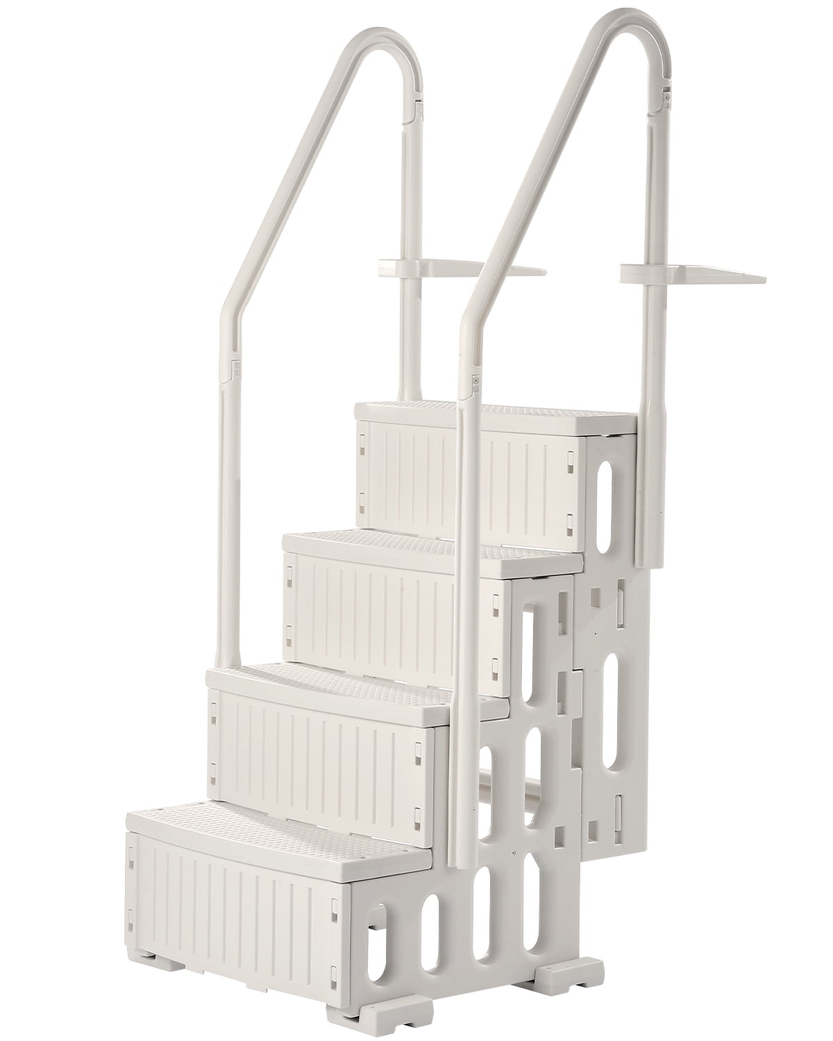 VEVOR Swimming Pool Ladder, 4-Step Double Handrails Stairs with Non ...
