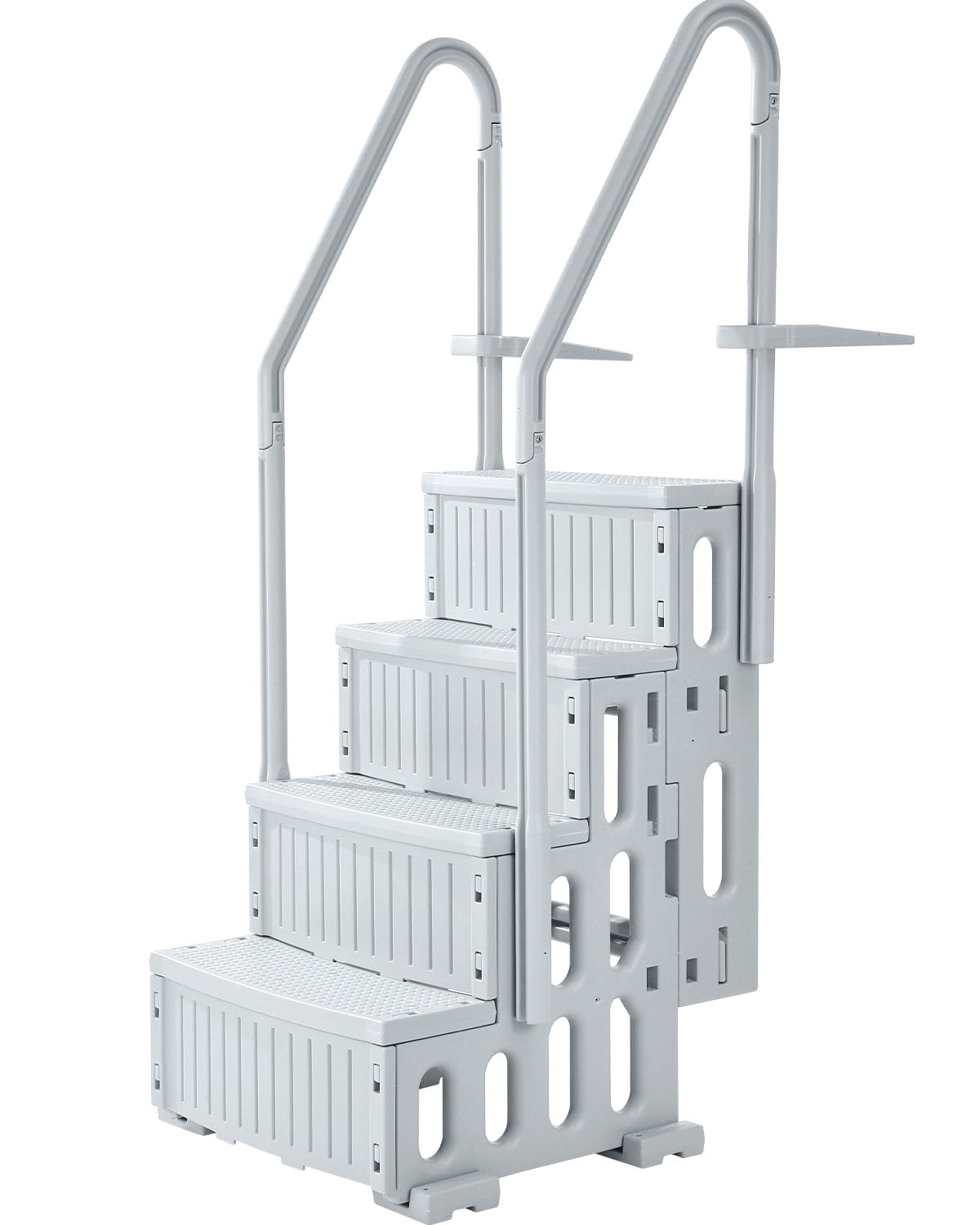 VEVOR Swimming Pool Ladder, 4-Step Double Handrails Stairs with Non ...
