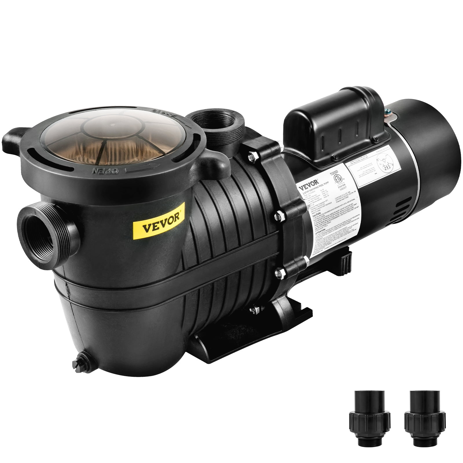VEVOR Swimming Pool Pump, 2HP 230V, 1500W Double Speed Pump for in ...