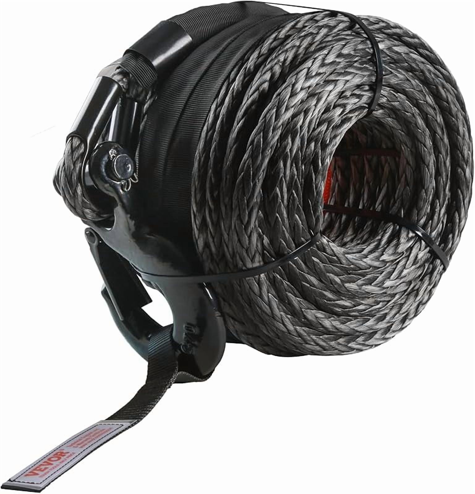VEVOR Synthetic Winch Rope, 3/8 Inch x 100 Feet 26,500 lbs Synthetic ...