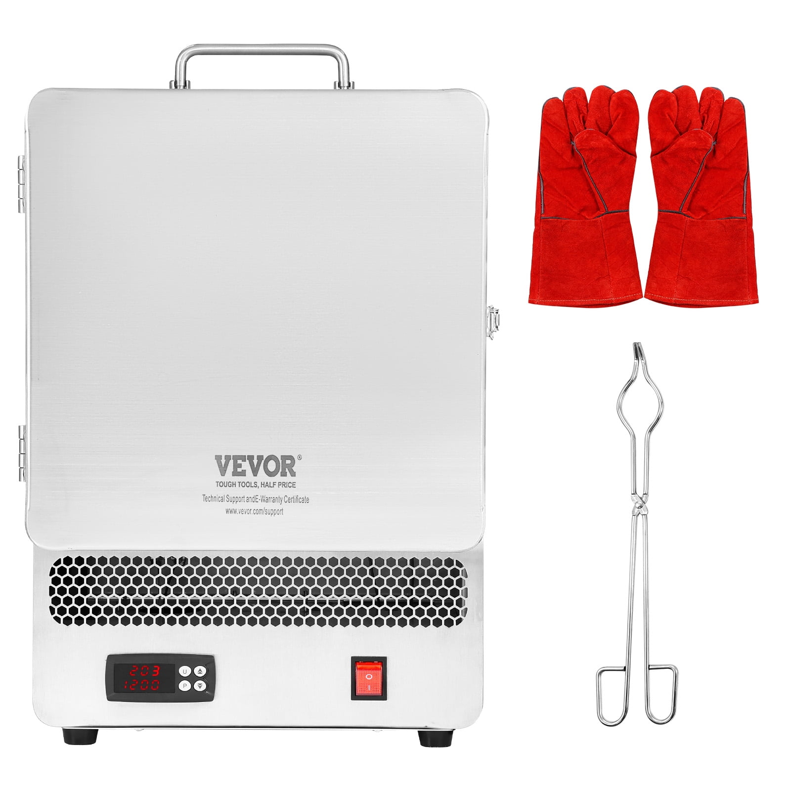 VEVOR Tabletop Kiln Melter, 1500W Electric Kiln, 2192℉ Max Temperature ...