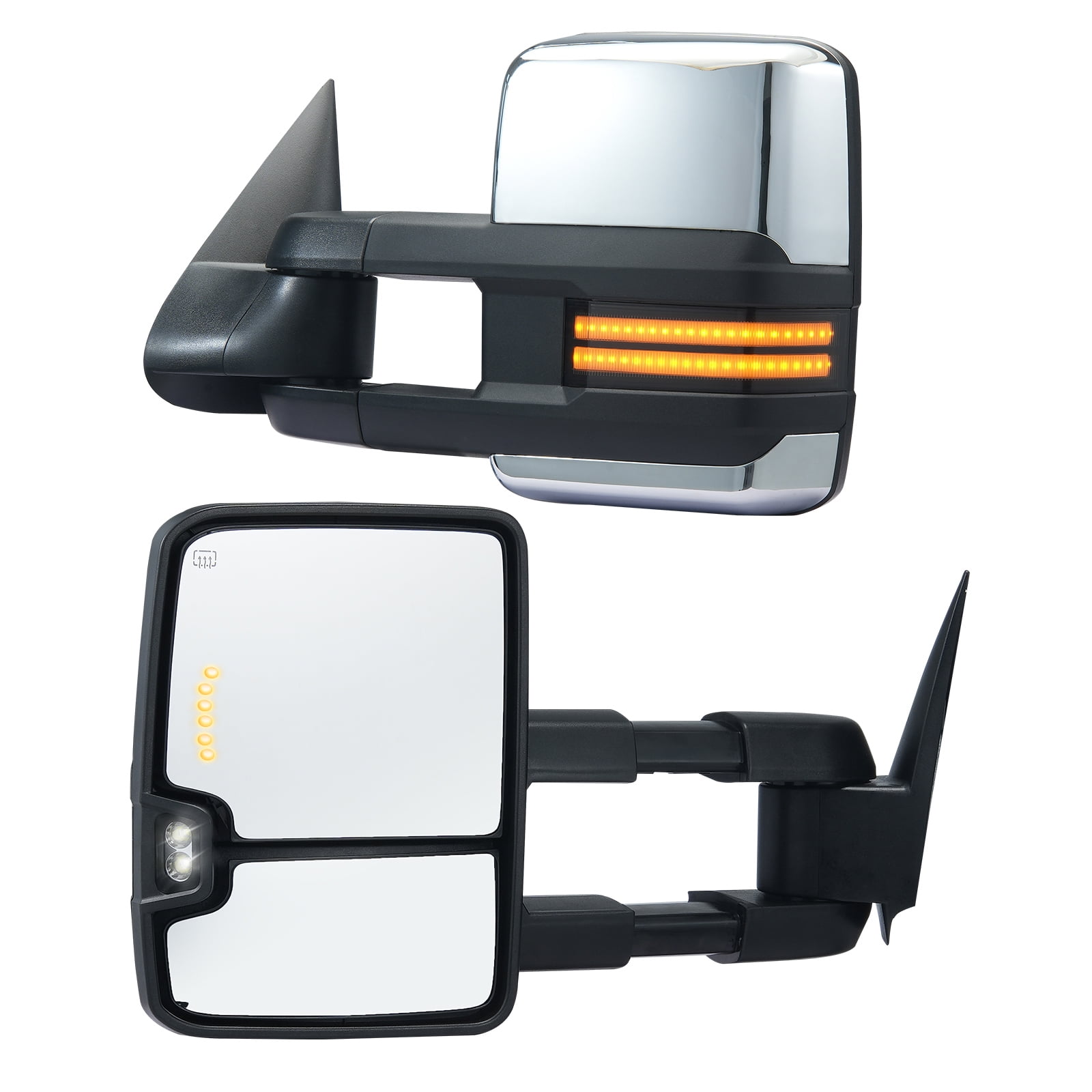 VEVOR Towing Mirrors, Left & Right Pair Set for Chevrolet Silverado ...