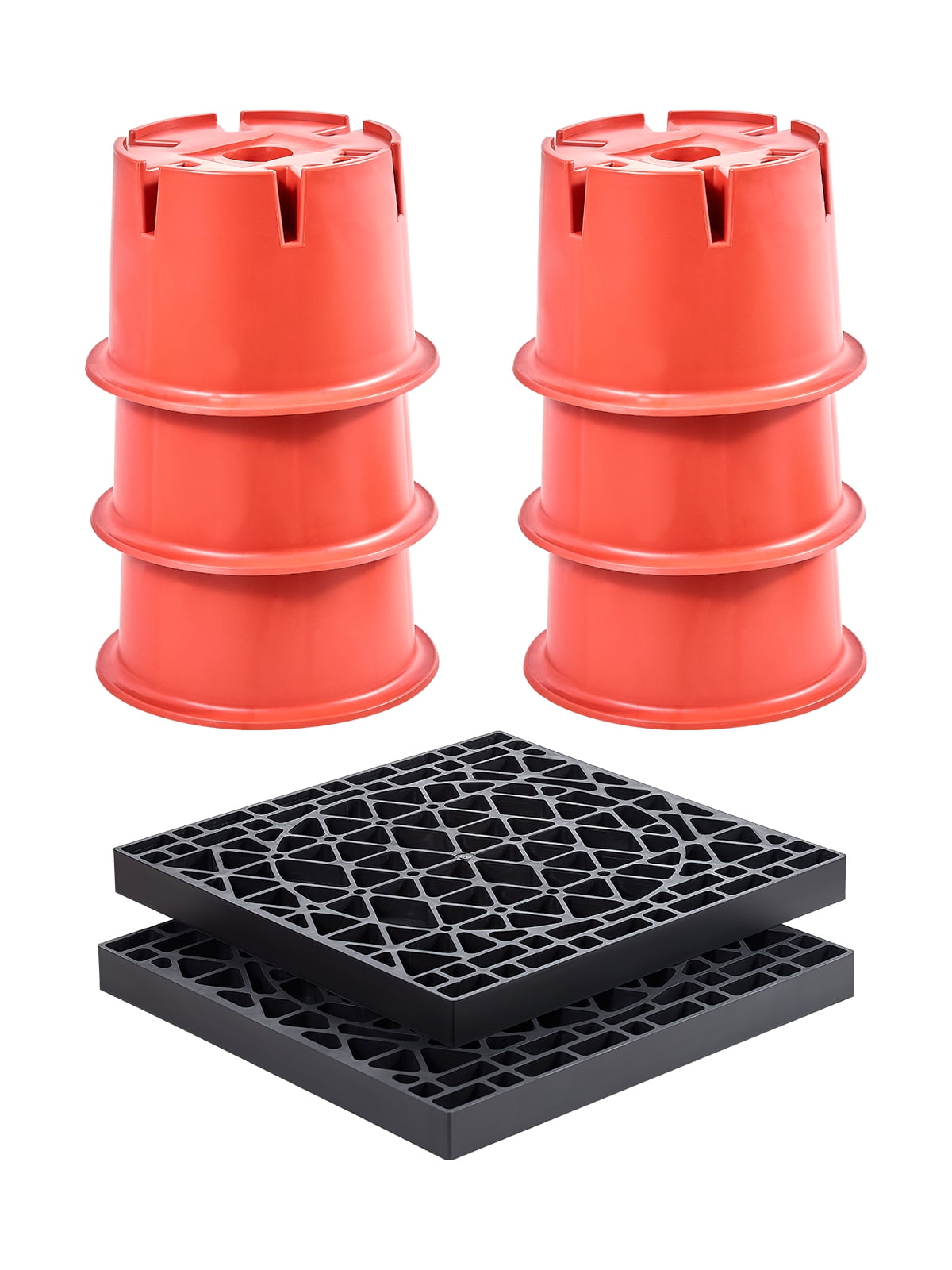 VEVOR Trailer Jack Blocks, 8" High, 2000 lbs Capacity, 8 Pcs Heavy Duty ...