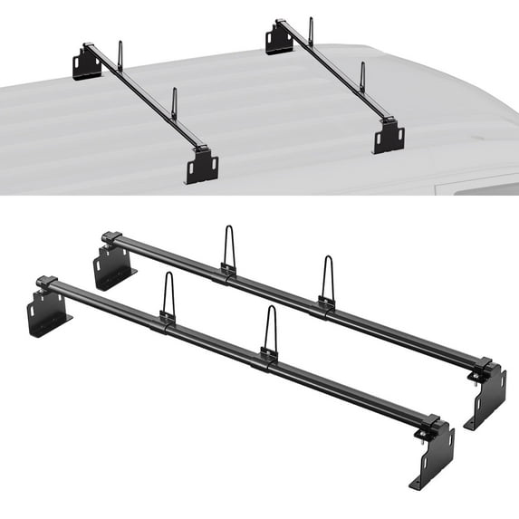 VEVOR Trailer Ladder Rack, 60" 2 Crossbars Ladder Roof Rack, Heavy-duty ...