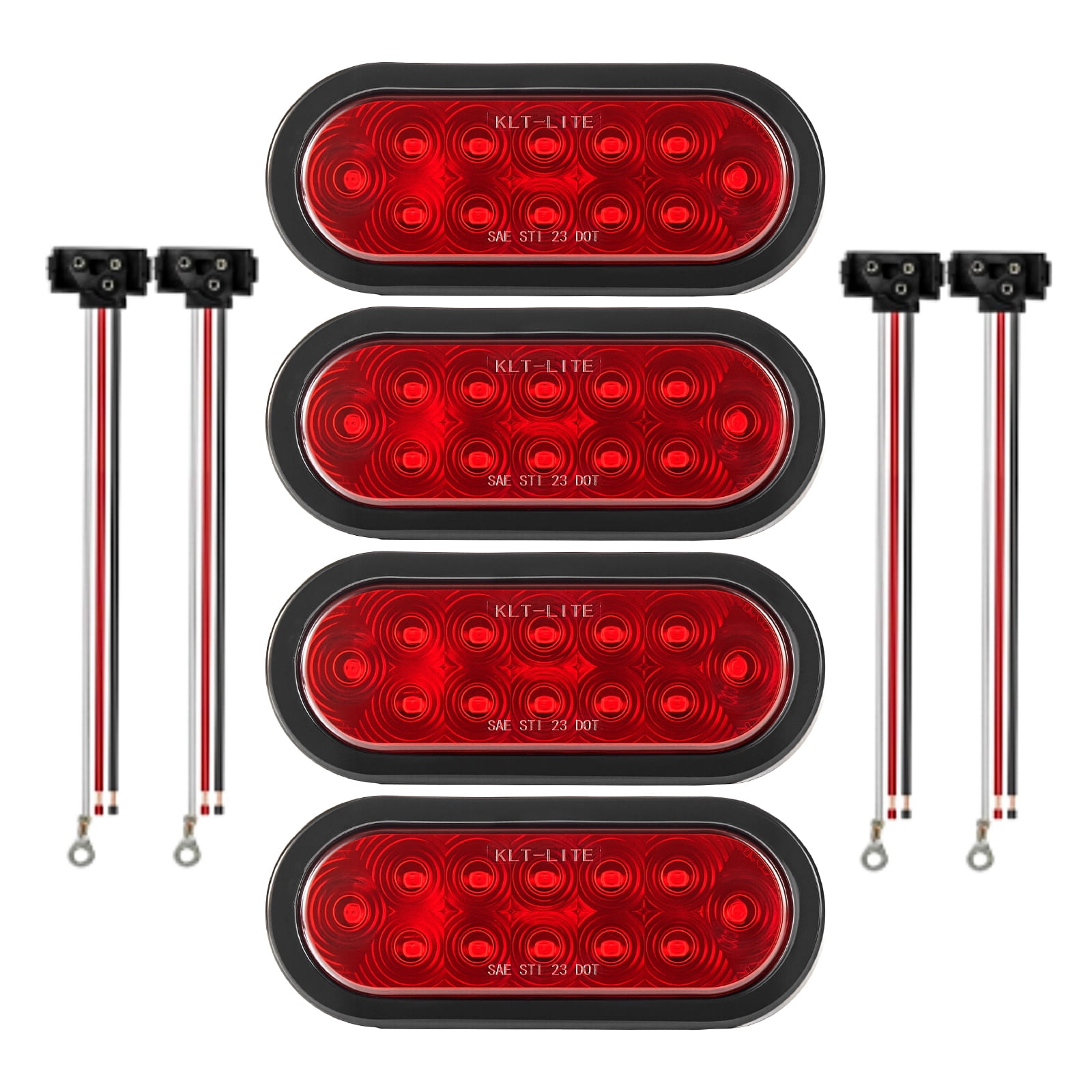 VEVOR Trailer Lights, 4PCS 12V Oval LED Trailer Tail Lights Kit with ...
