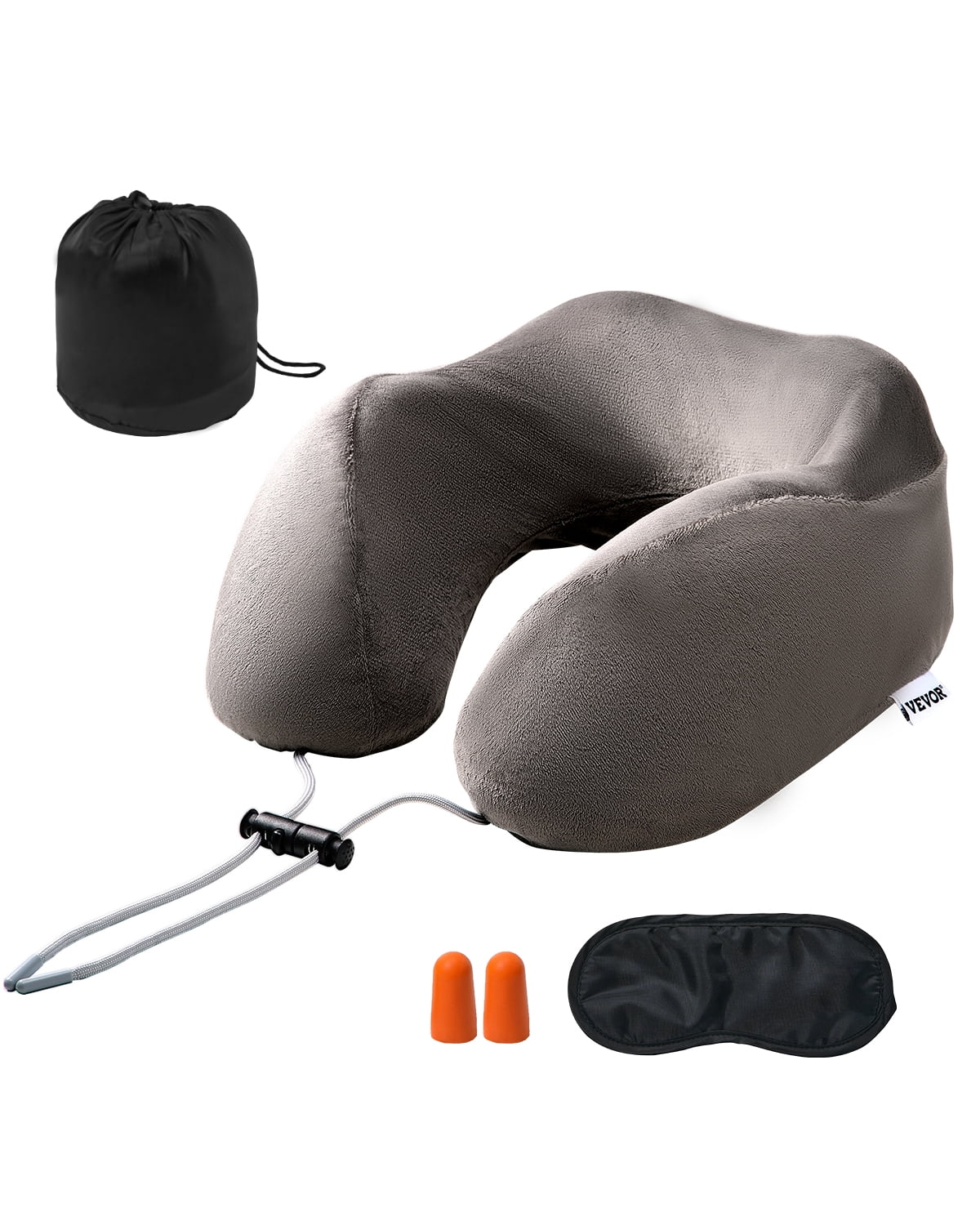 VEVOR Travel Pillow, Neck Pillow for Traveling, Upgraded Bamboo ...