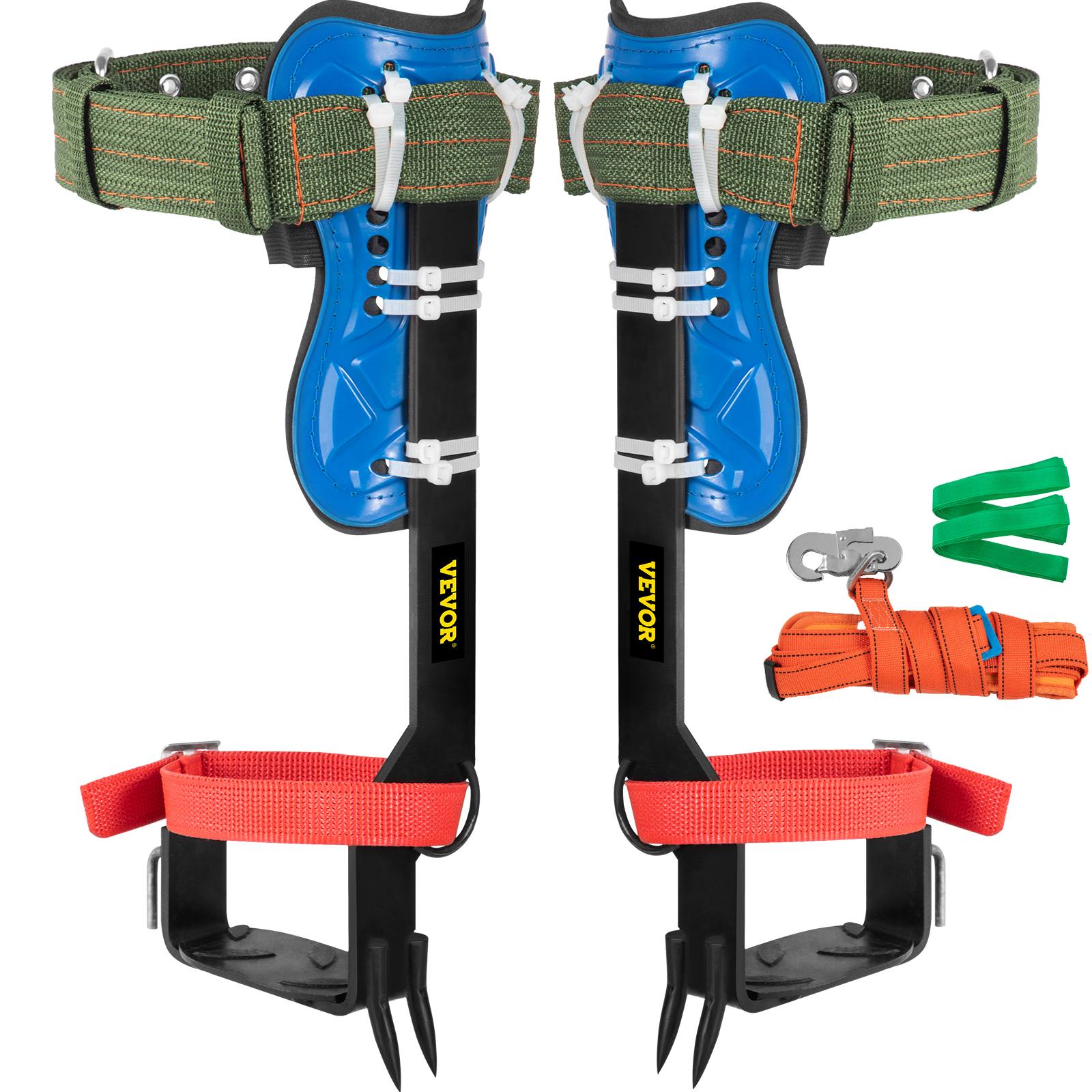 Tree Climbing Spike Set Safety Adjustable Belt Lanyard 2 Gears Rope ...