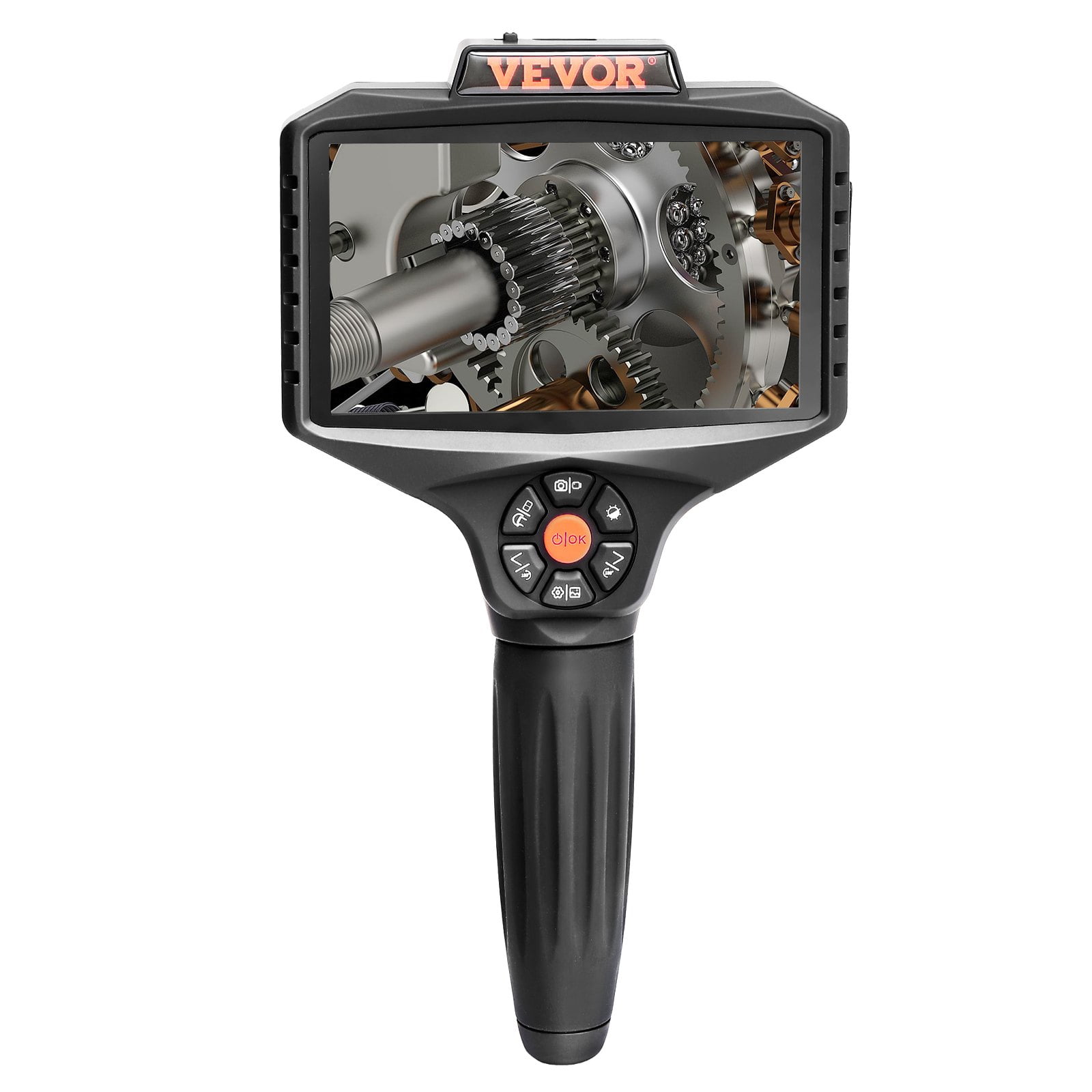 VEVOR Triple Lens Industrial Endoscope, 5" Screen Borescope with Lights ...