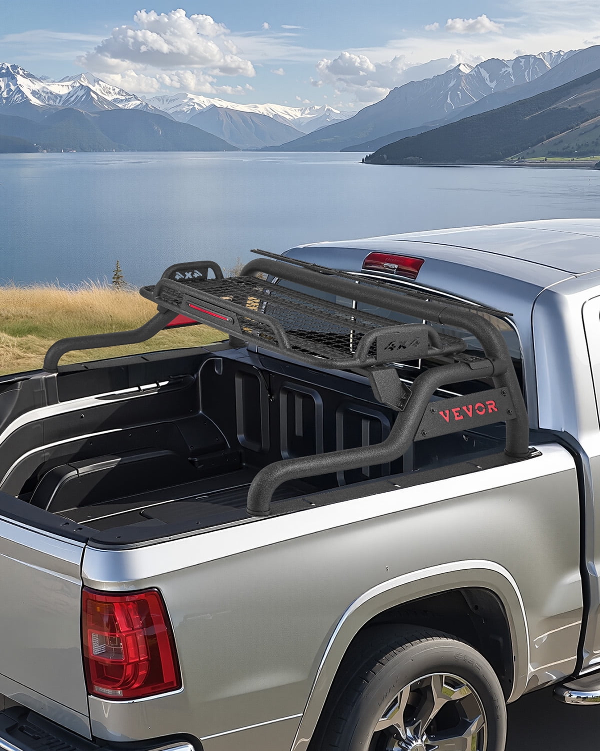 VEVOR Truck Bed Roll Bar, Universal Adjustable Sport Bar Chase Rack ...