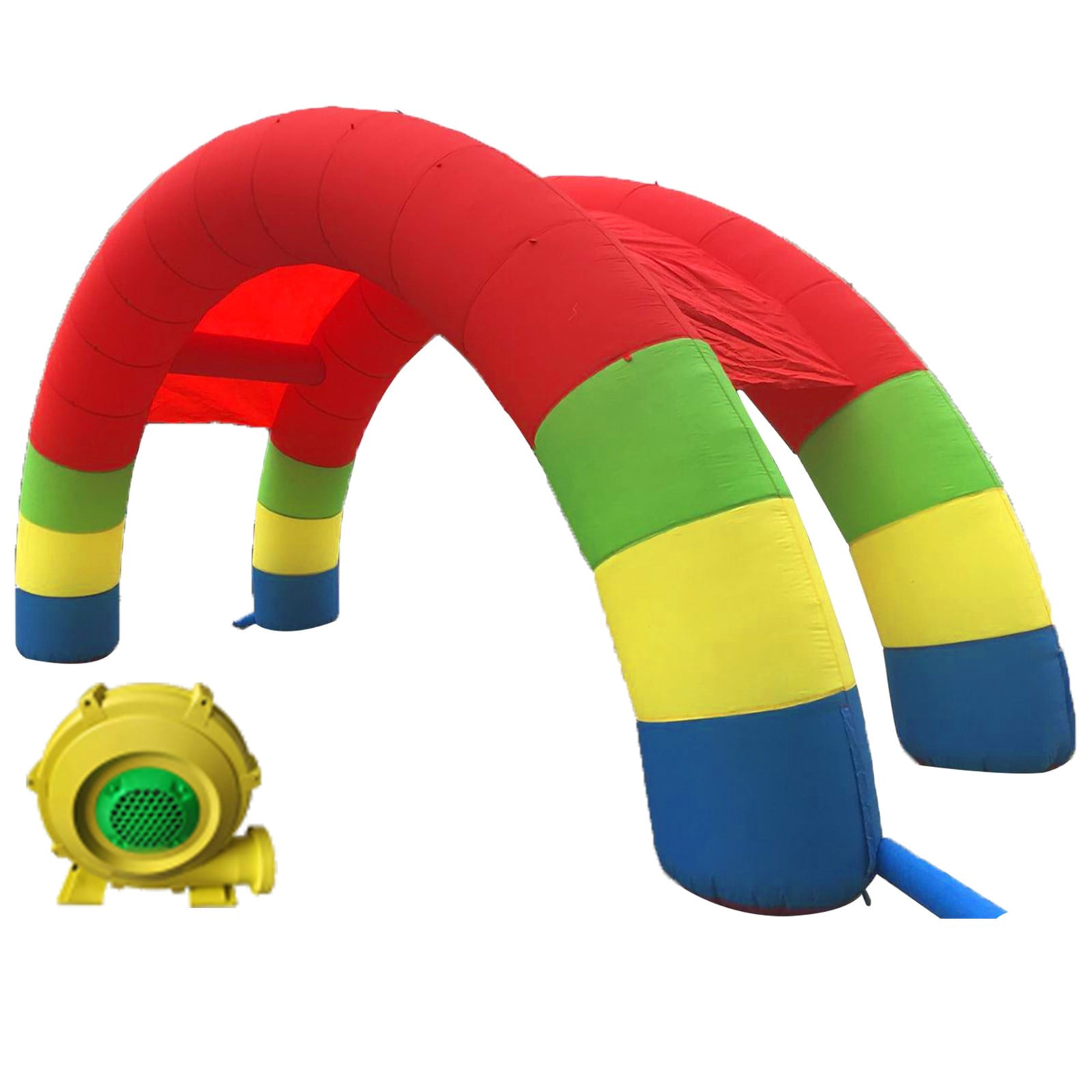 VEVOR Twin Arches 26ft X 13ft Inflatable Rainbow Arch with 370W Blower ...