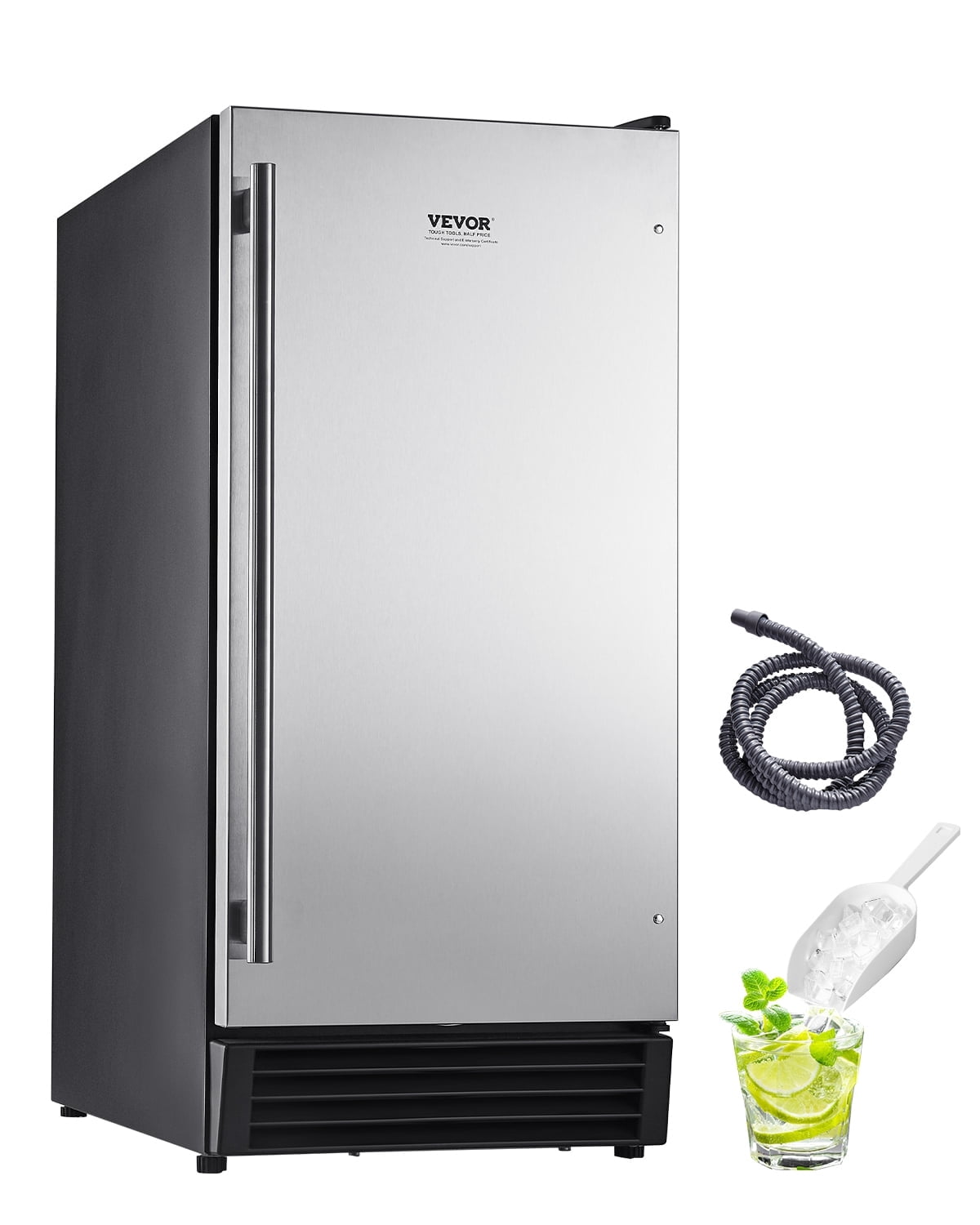 VEVOR Undercounter Built-in Ice Maker, 50 Lbs/Day Under Counter Ice ...