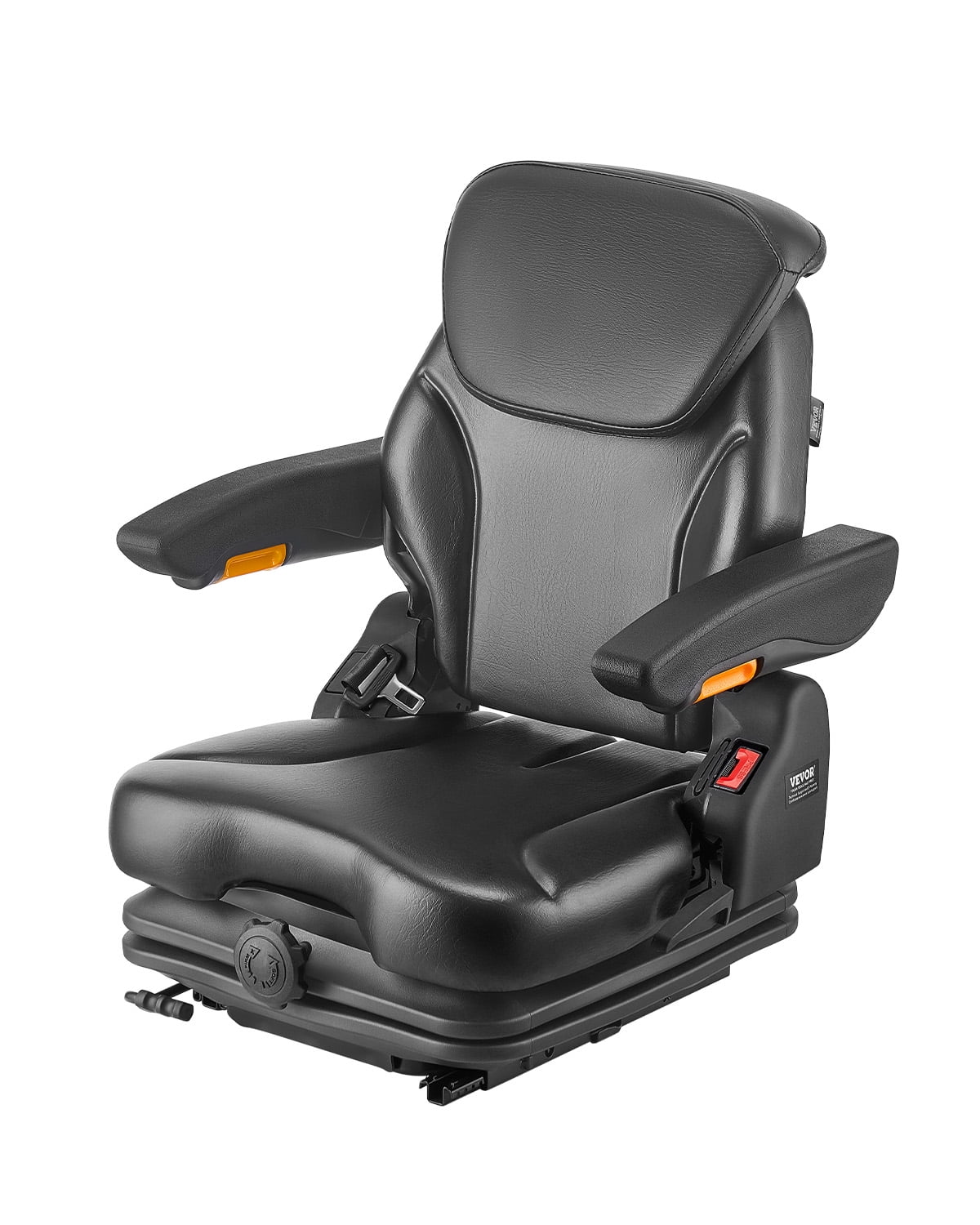 VEVOR Universal Forklift Seat, Tractor Suspension Seat with Adjustable ...