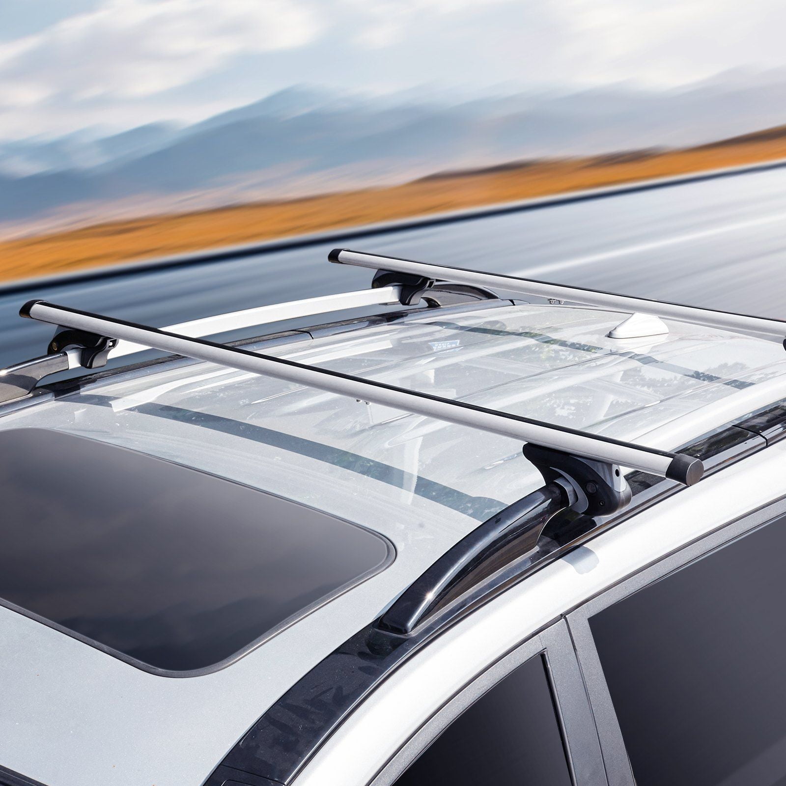 VEVOR Universal Roof Rack Cross Bars, 54" Aluminum Roof Rack Crossbars ...