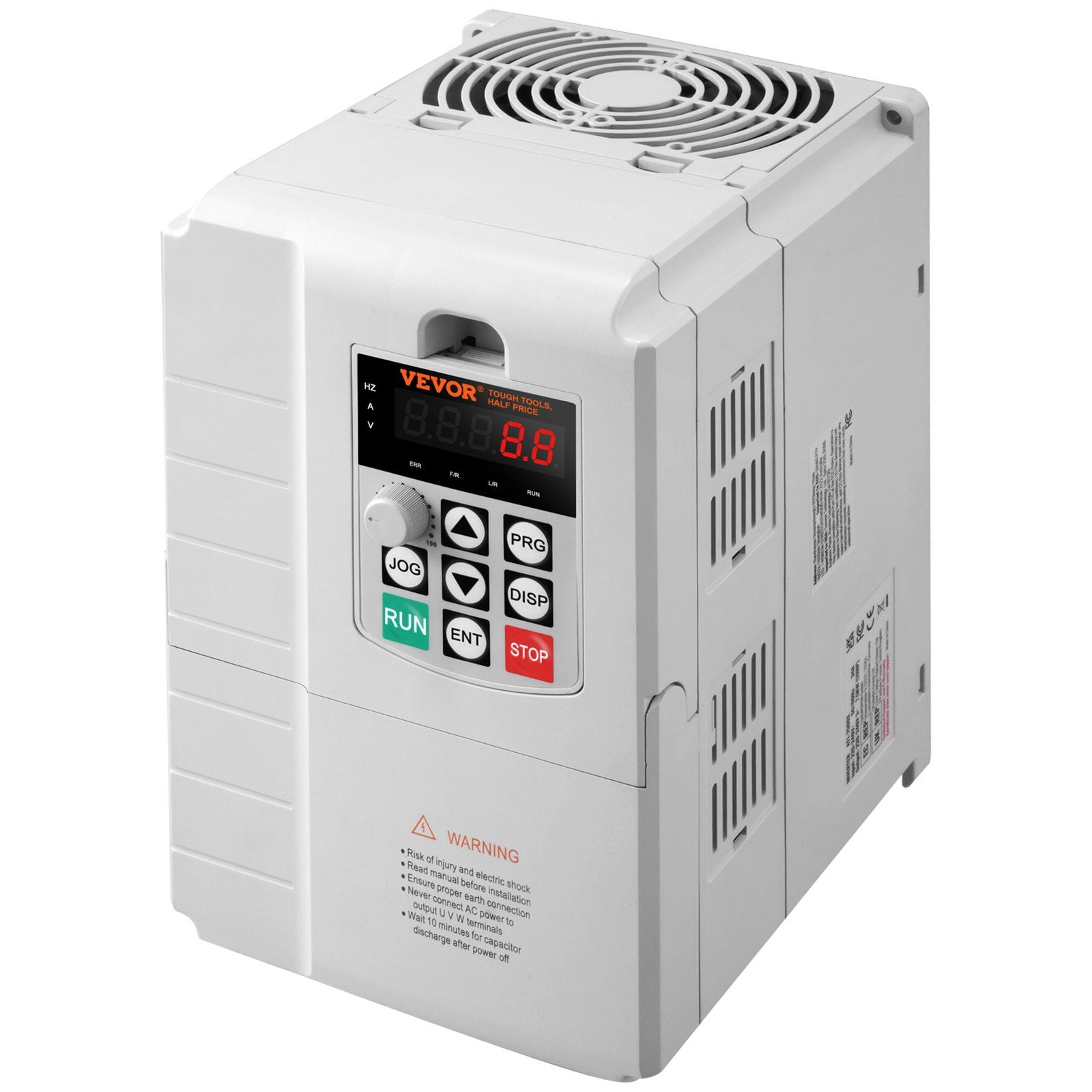 VEVOR VFD 7.5KW, 34A, 10HP Variable Frequency Drive for 3-Phase Motor ...