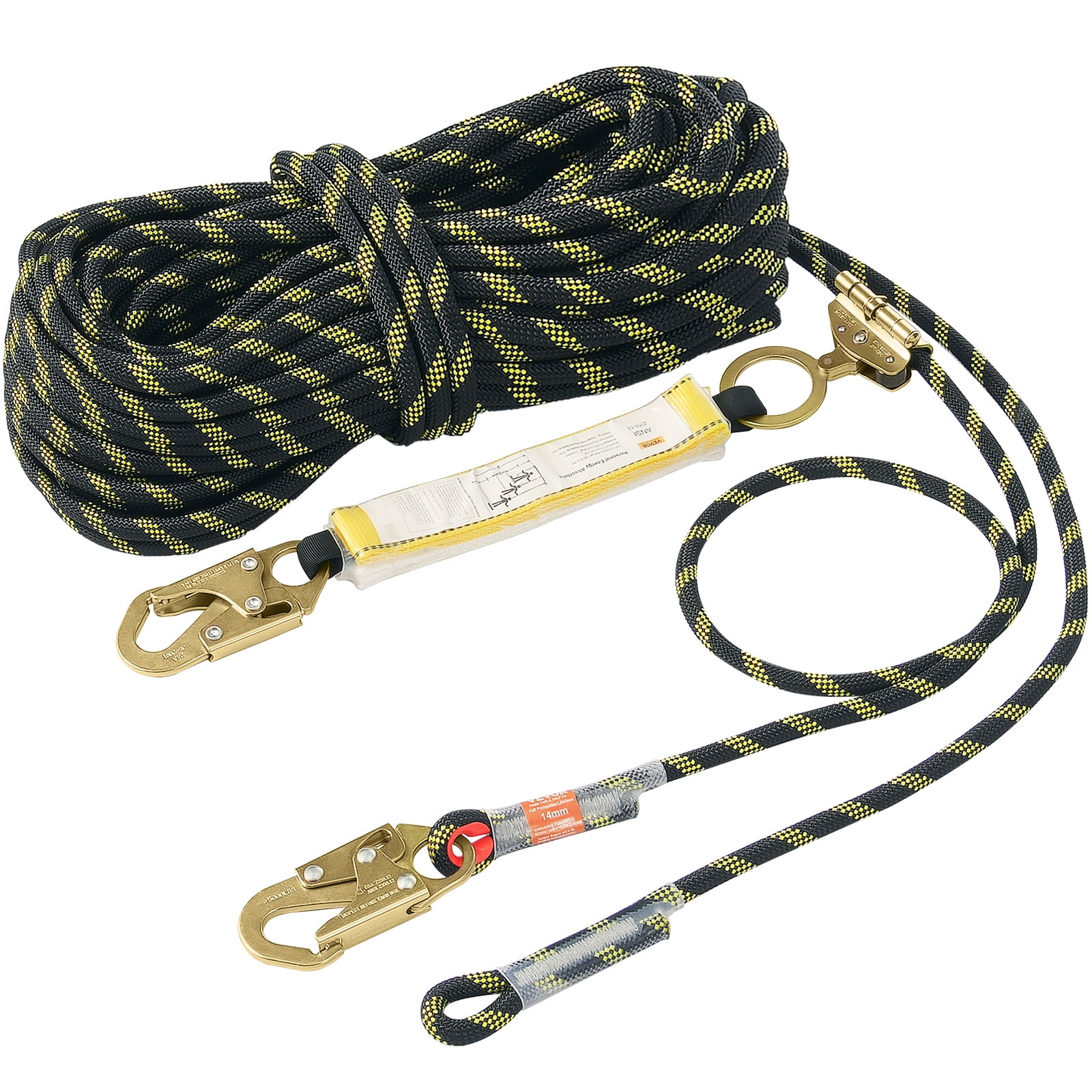 VEVOR Vertical Lifeline, 150ft (45.7m) Outdoor Climbing Rope 30KN ...