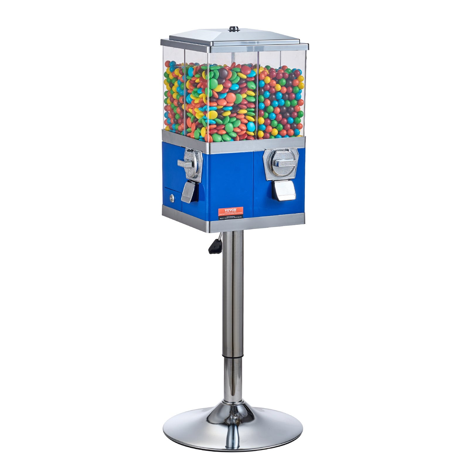 VEVOR Vintage Blue Gumball Machine with Stand: Coin-Operated Candy ...