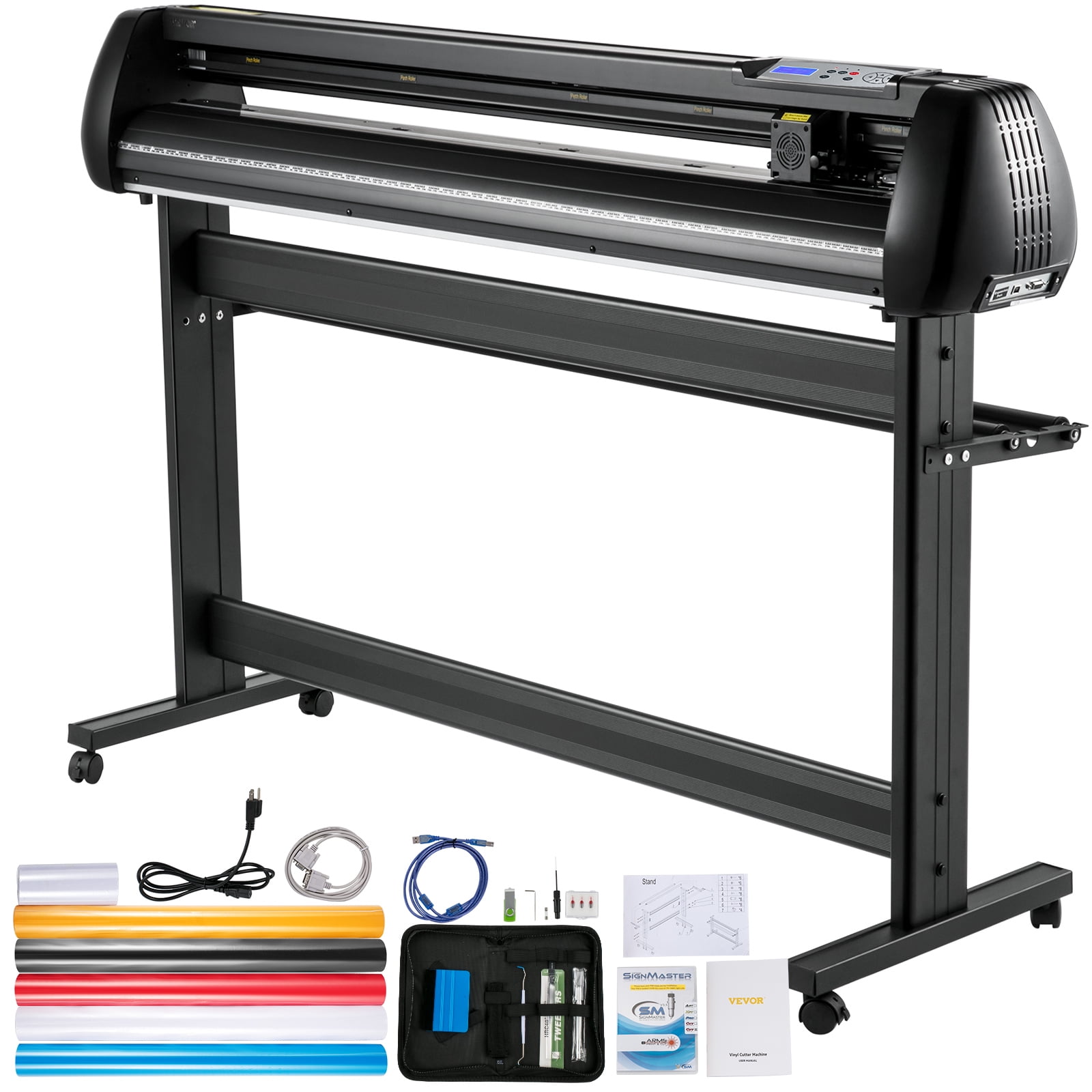 VEVOR Vinyl Cutter Machine, 53in Cutting Plotter Machine, 400in/10m Steel Roller Shaft ...