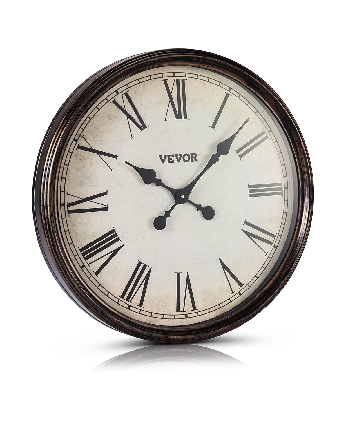 VEVOR Wall Clock, 20 in Wall Clock Roman Numerals, Battery Operated Non ...