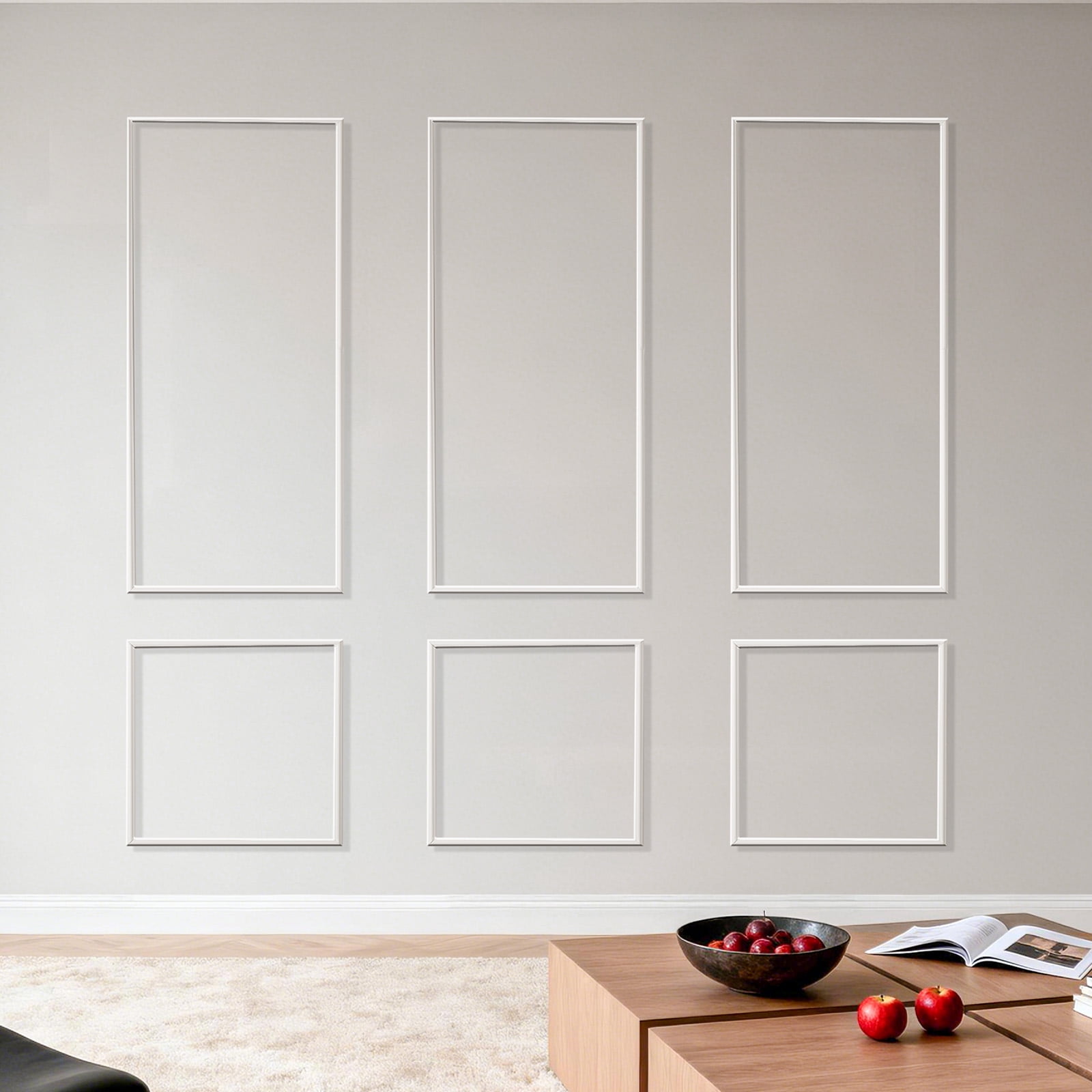 VEVOR Wall Molding 3 Pack, Wainscoting Panels Kit, Lightweight ...
