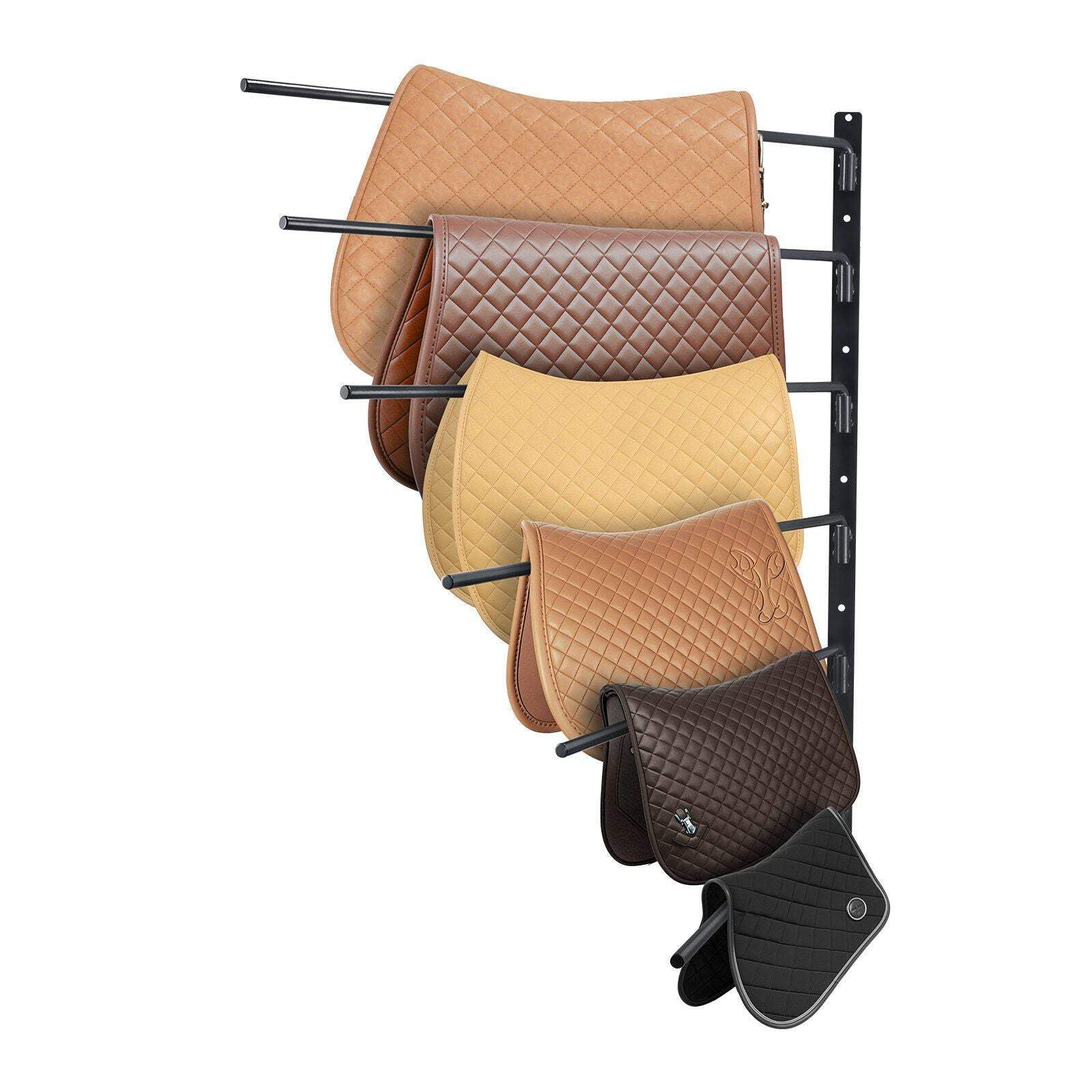 VEVOR Wall Mounted Saddle Rack Six Tiers English Western Horse Saddle ...