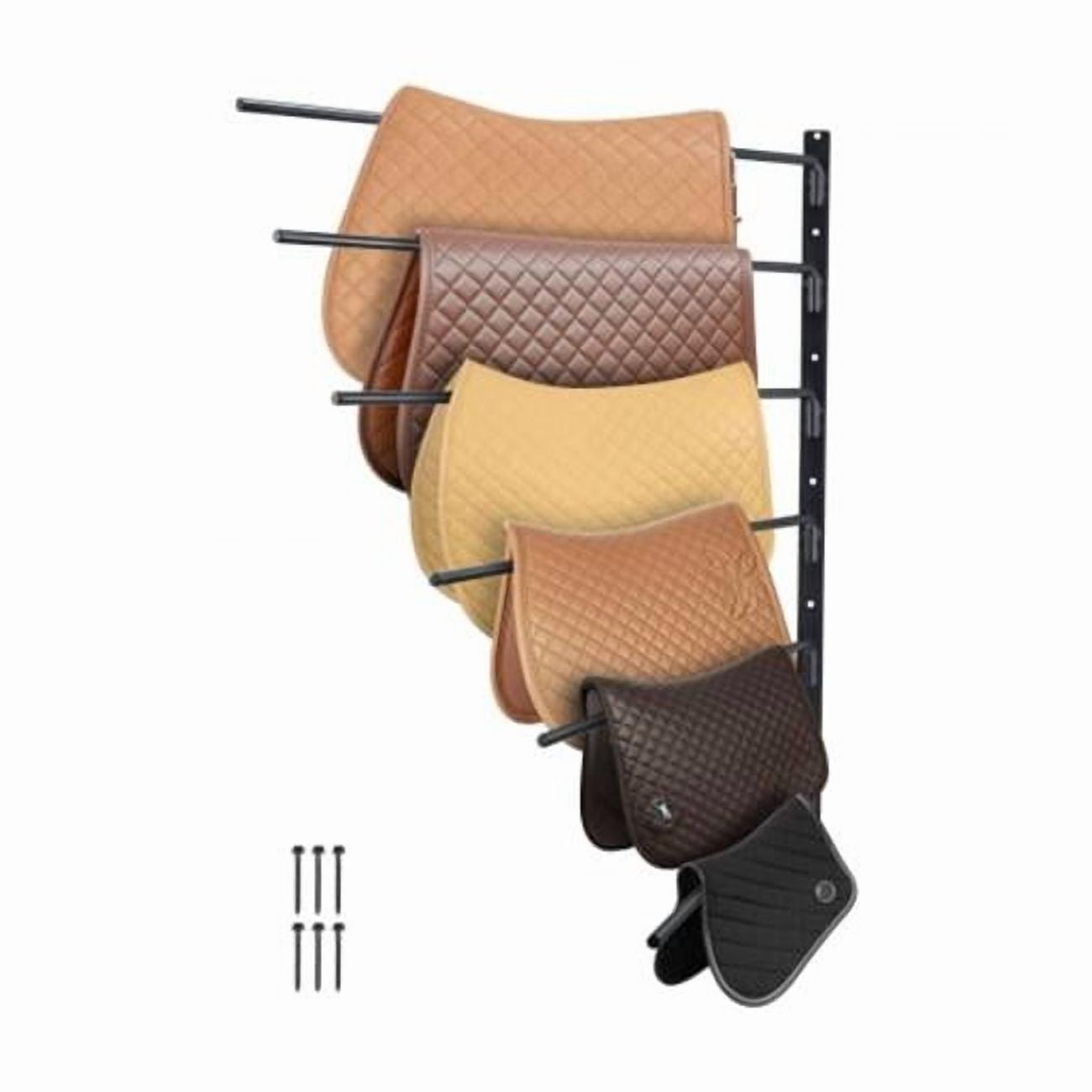 VEVOR Wall Mounted Saddle Rack Six Tiers English Western Horse Saddle ...