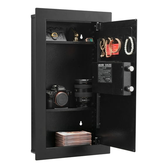 VEVOR Wall Safe, 3-Tier Hidden Wall Mounted Safe with Password & Key ...