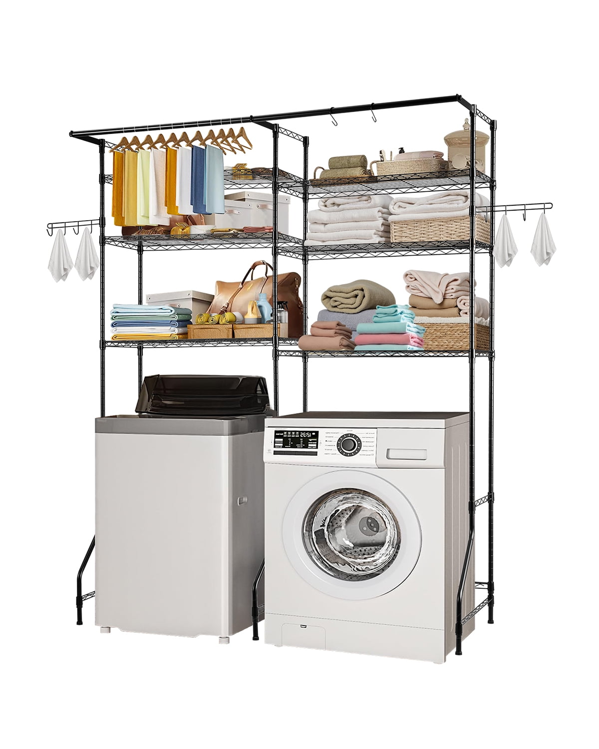 VEVOR Over Washer and Dryer Storage Shelves, 6 Tiers Laundry Room ...