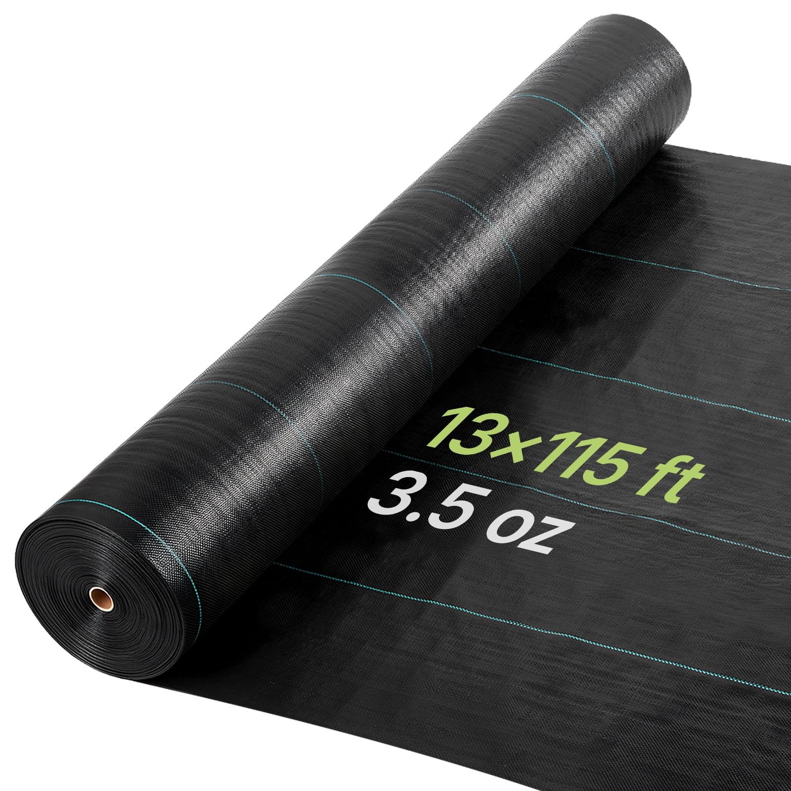 VEVOR Weed Barrier Fabric Heavy Duty, 13x115FT 3.5oz Landscape Fabric ...