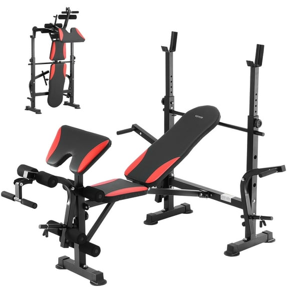 VEVOR Weight Bench, Multi-Functional Adjustable Weight Bench Press for ...