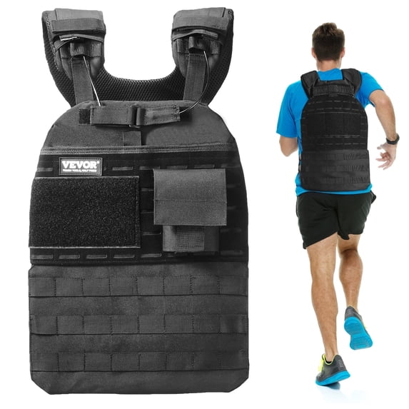 VEVOR Weighted Vest, 40lb Adjustable Body Weight Jacket for Fitness ...