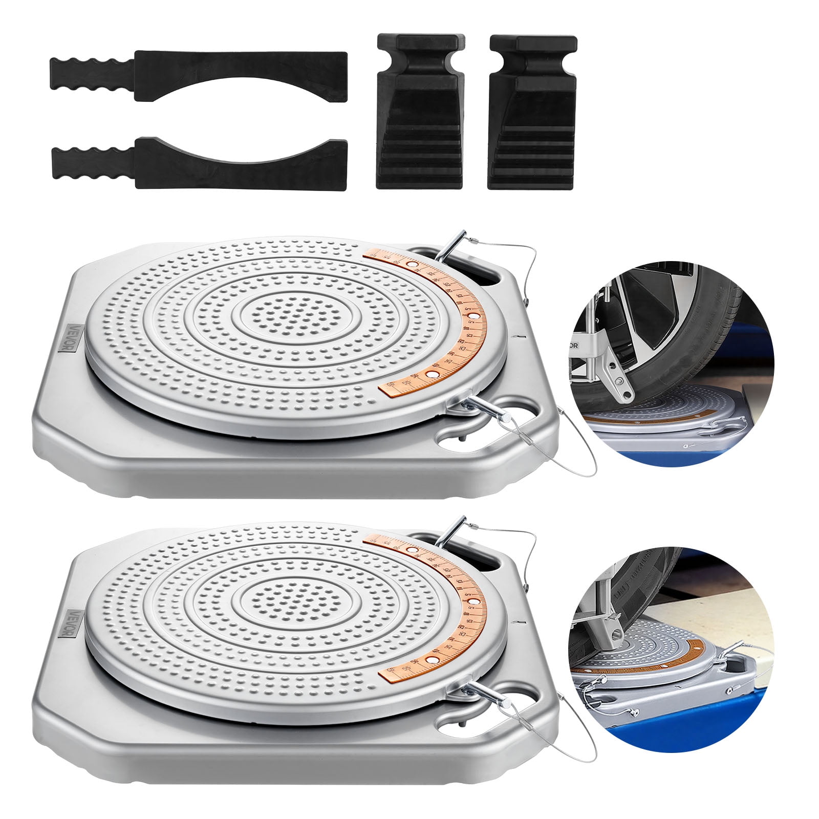 VEVOR Wheel Alignment Turn Plates, 2 PCS, 2-Ton Capacity per Plate ...