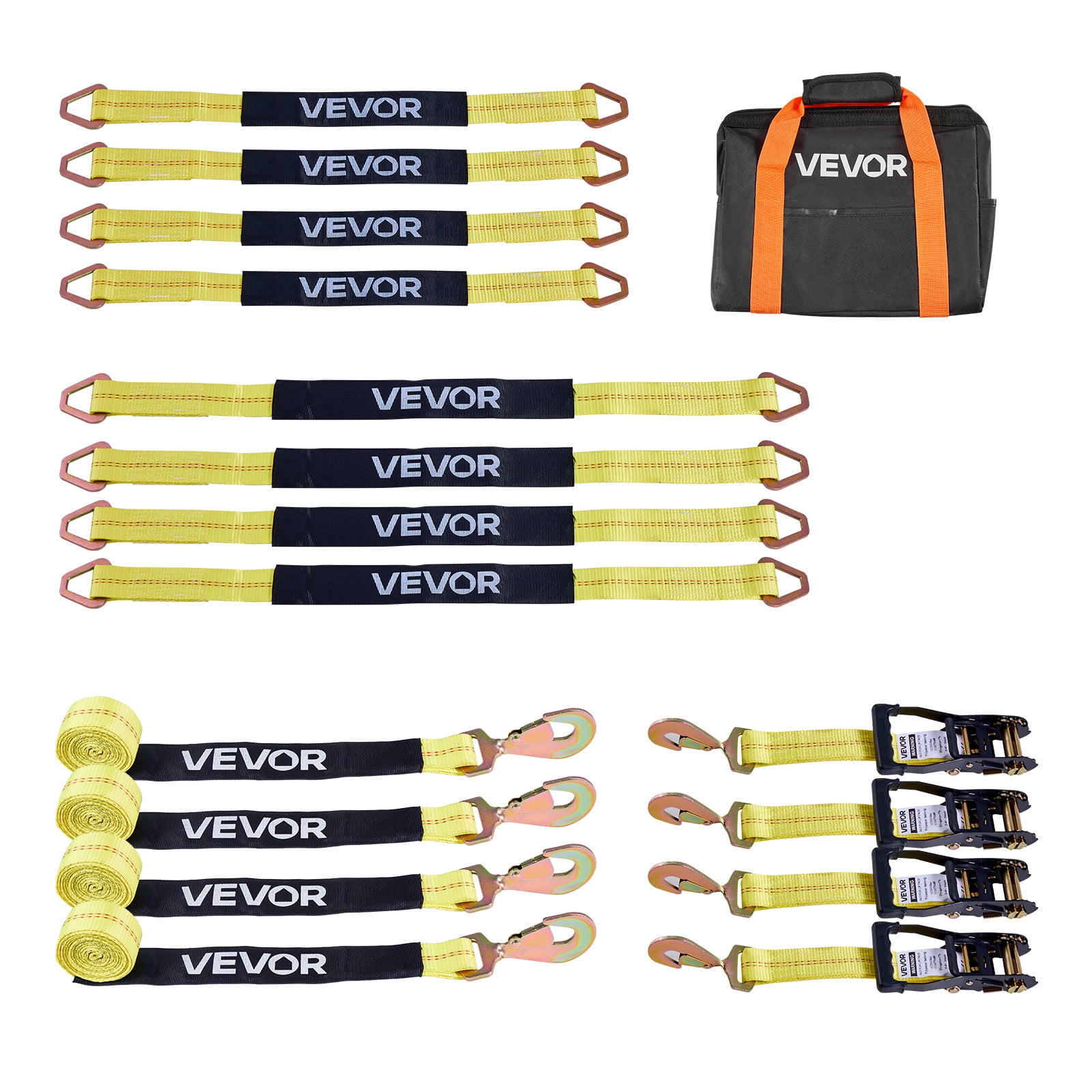 VEVOR Wheel Chock Tie-Down Kit, Axle Type Trailer Tie Down Strap, Car ...
