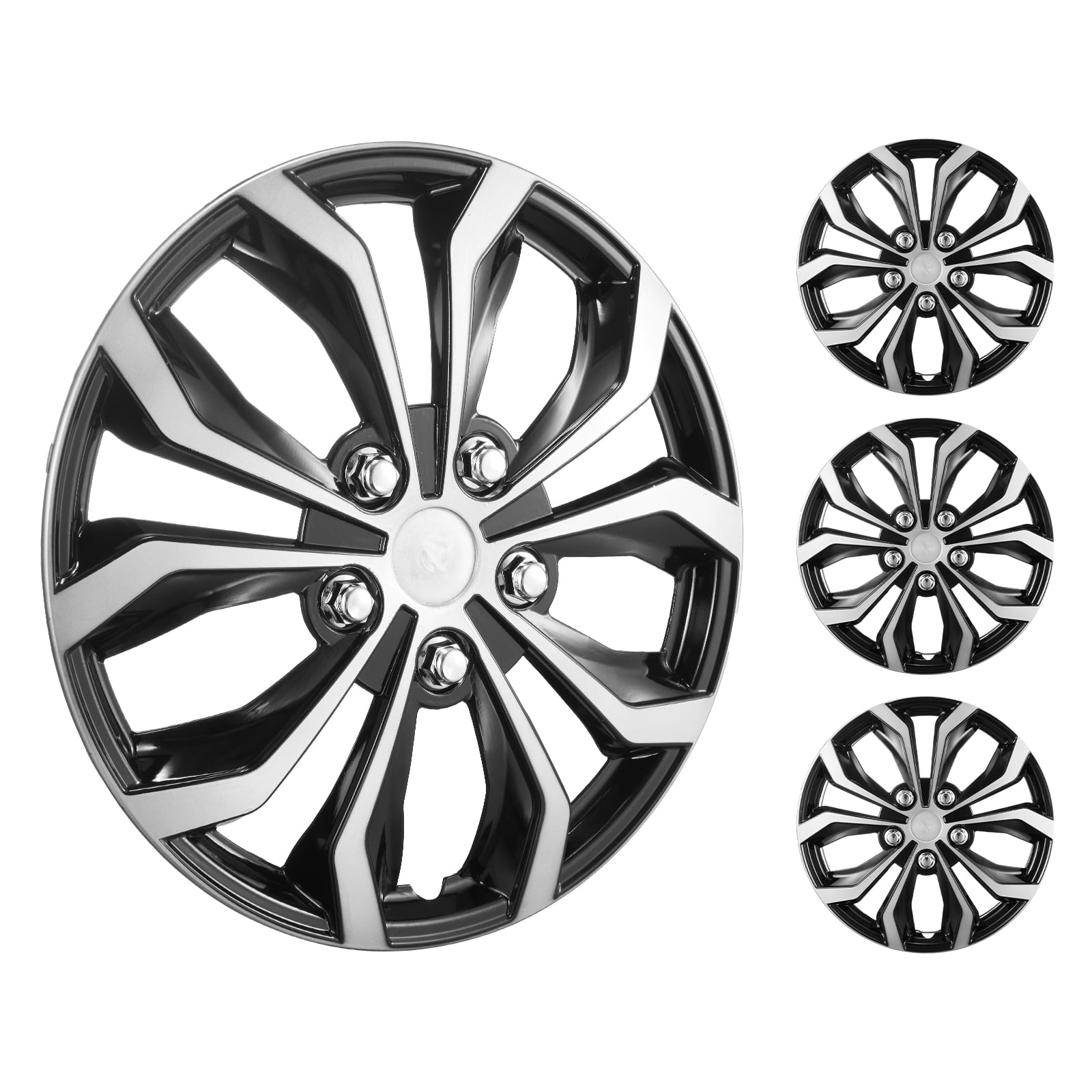 VEVOR Wheel Rim Cover Hubcaps, 16 in Diameter, Sturdy & Durable Scratch ...