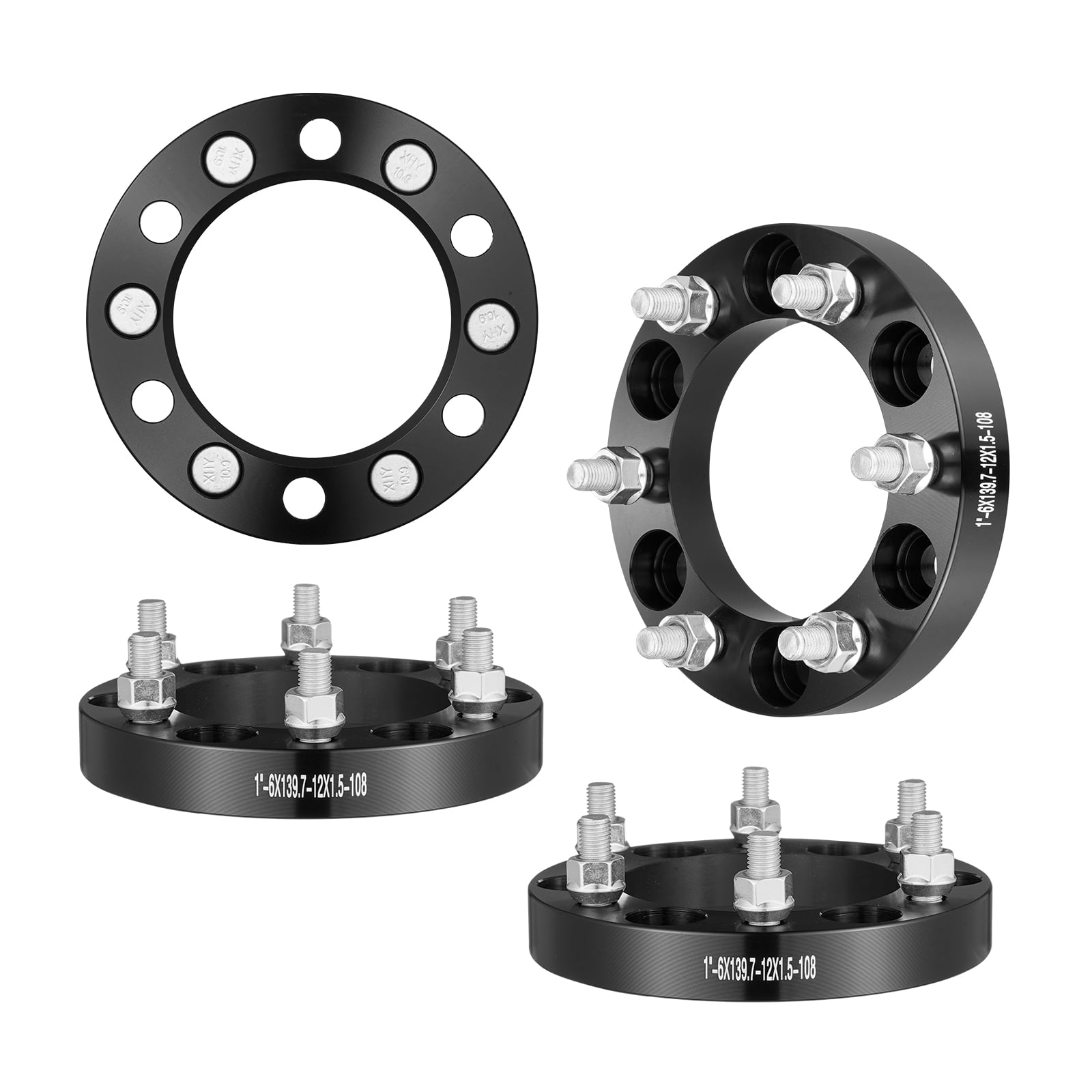 VEVOR Wheel Spacers, 1" 6"x5.5" Wheel Adapters, 6 Lug Forged Spacer ...