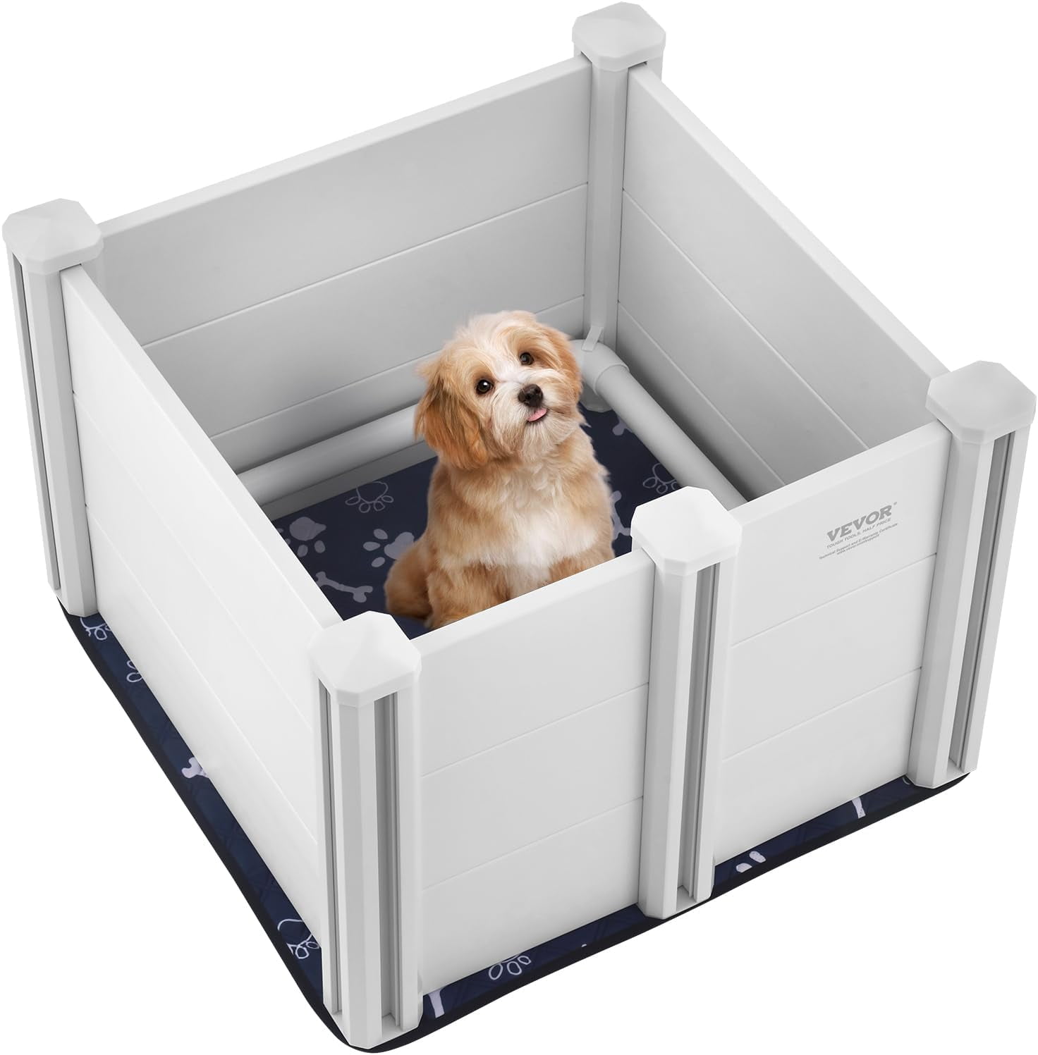 VEVOR Whelping Box for Dogs, 28.3 x 28.3 x 18.1in Whelping Box for ...