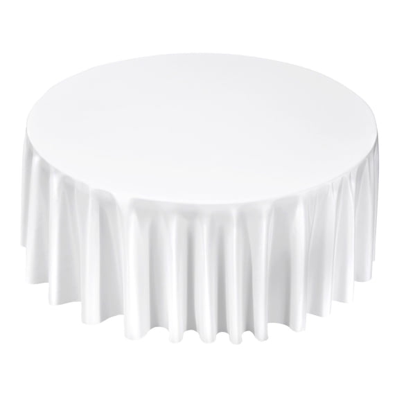 VEVOR White Round Tablecloths 6 Pack, 132 Inches in Diameter, Stain ...