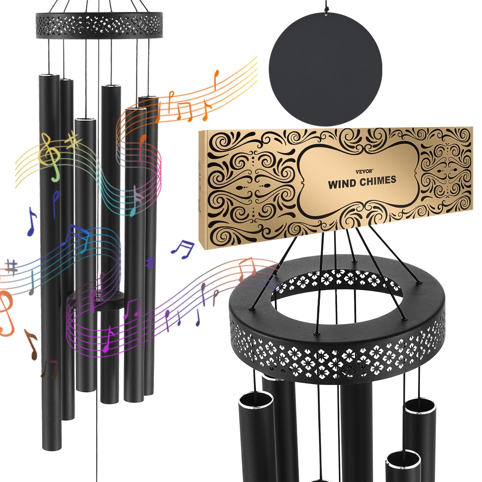 VEVOR Wind Chimes for Outside, 58 in, Deep Tone Wind Chimes with 6 ...