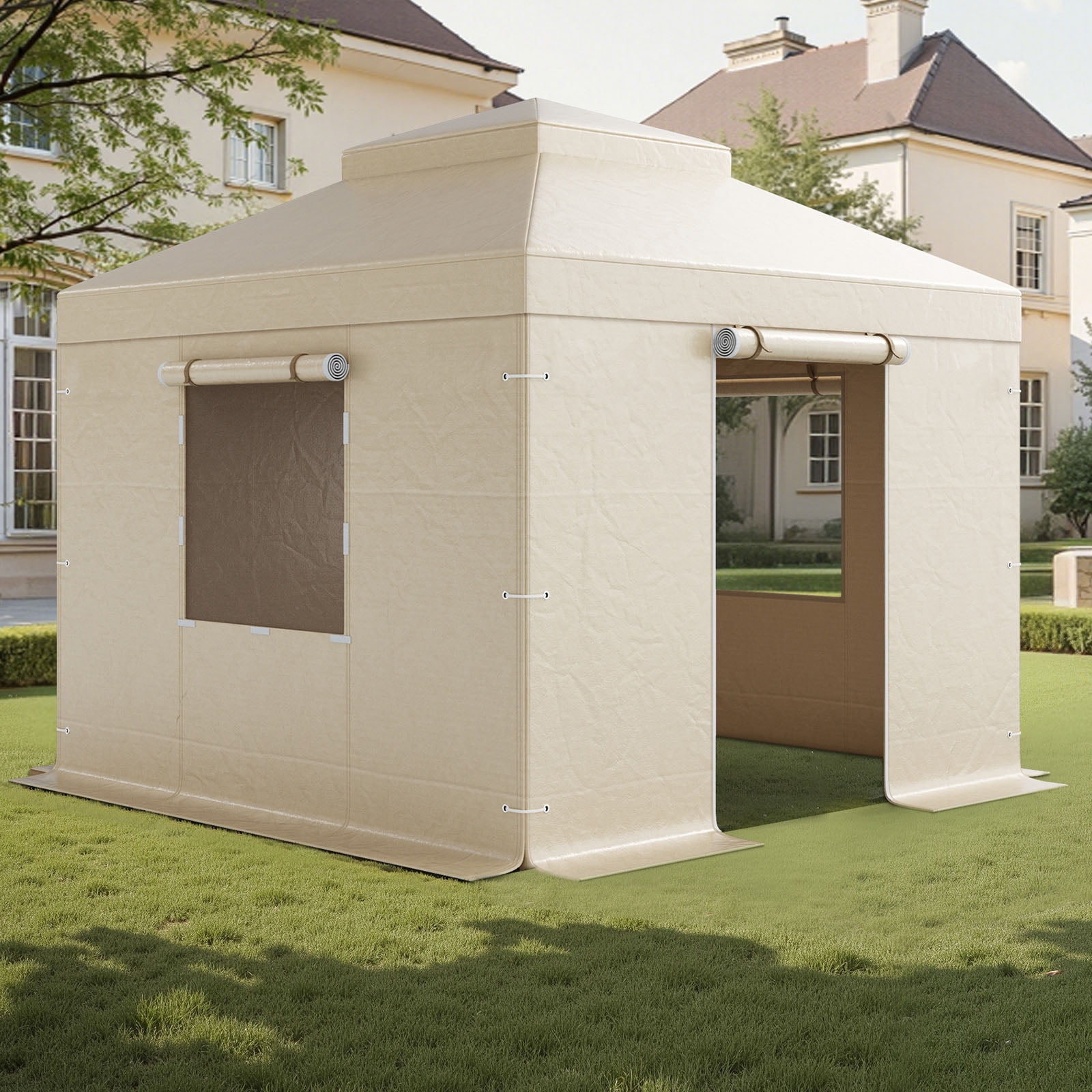 VEVOR Winter Gazebo Cover Fits 10 x 10 ft Hardtop Gazebos, All-Weather ...