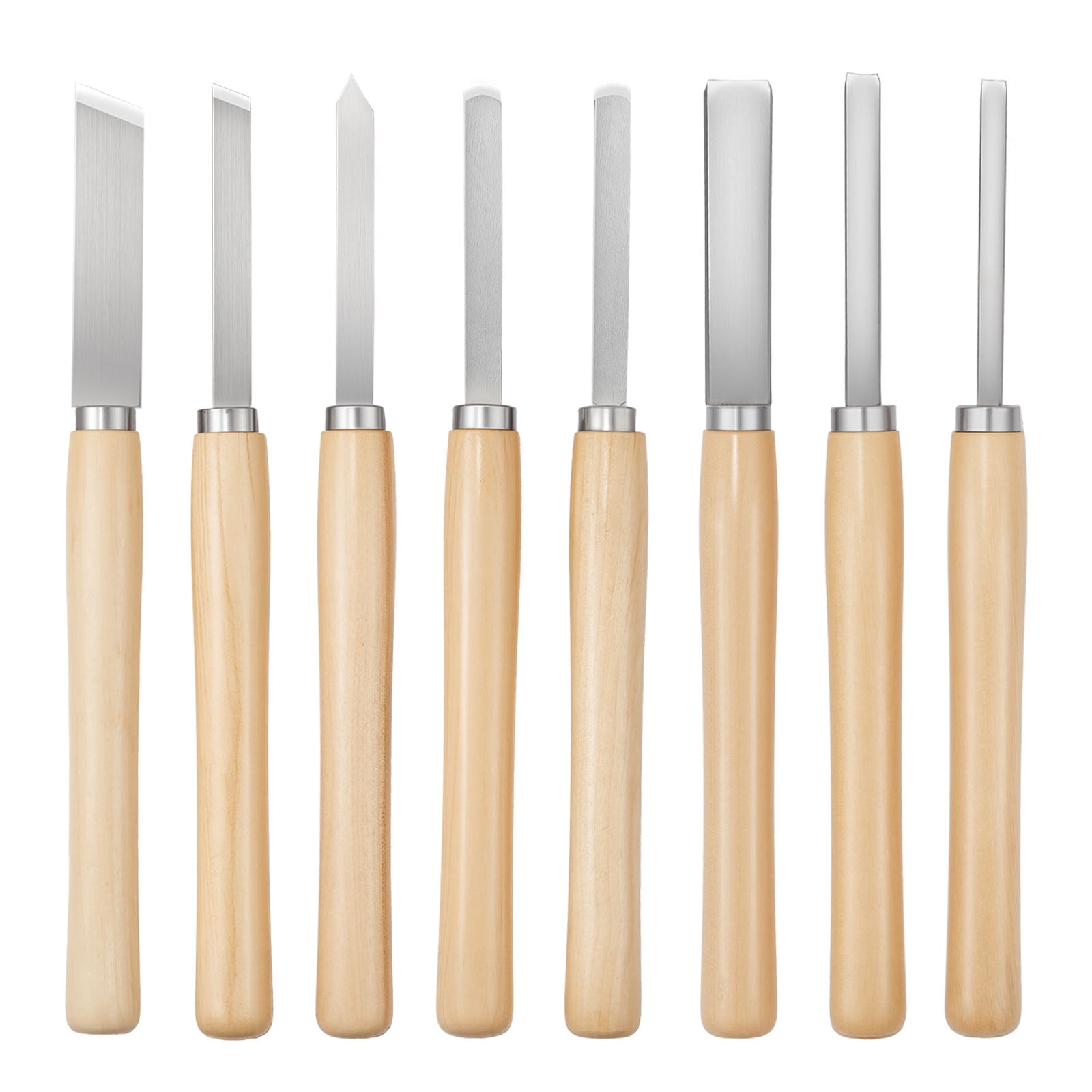 VEVOR Wood Lathe Turning Tool Set,8PCS, Lathe Chisel Set with Carbon ...