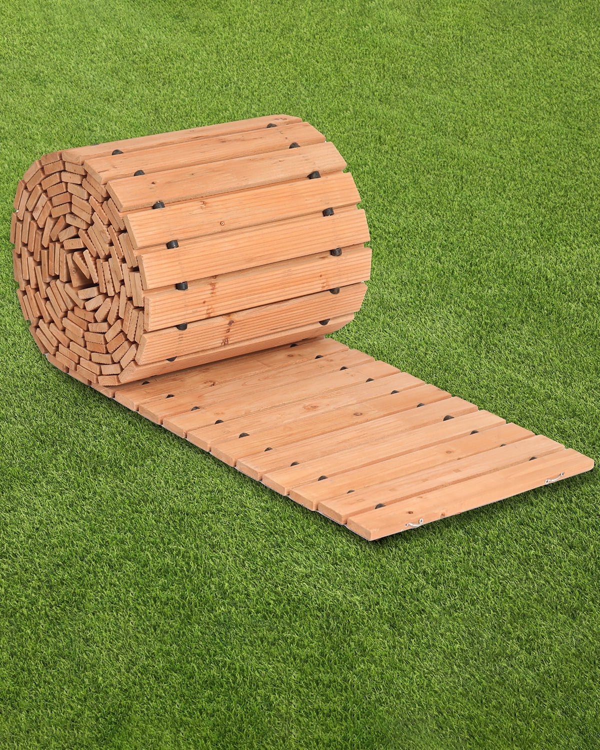 VEVOR Wooden Garden Pathway, 24 ft L x 17 in W, Non-Slip Straight ...