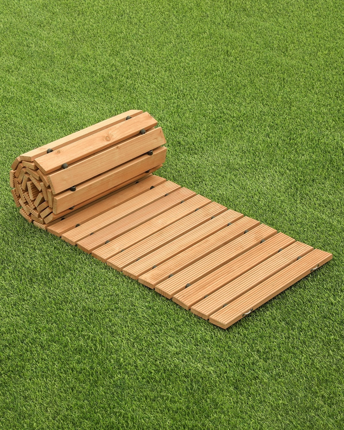 VEVOR Wooden Garden Pathway, 8ft x 17 in, Non-Slip Straight Garden ...