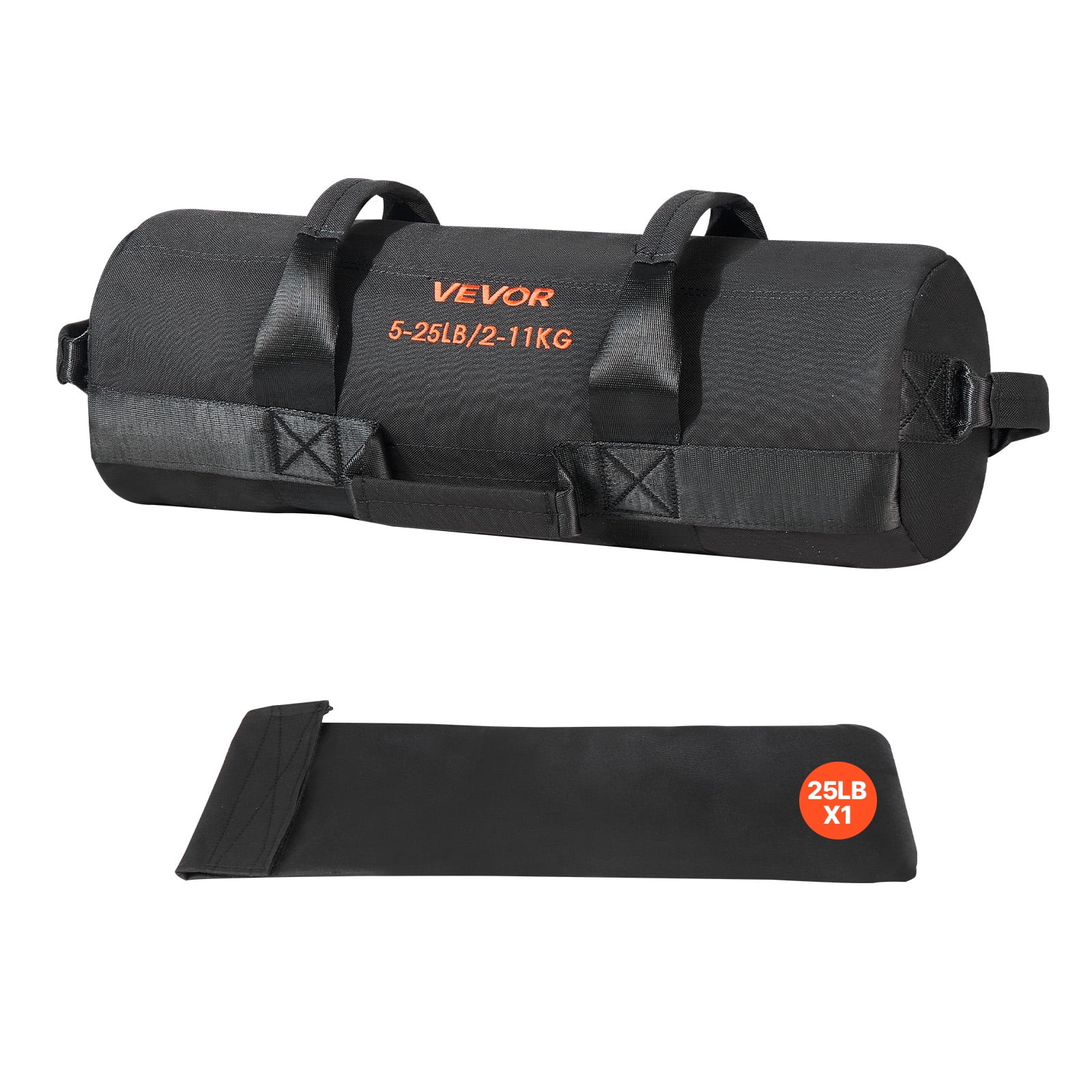VEVOR Workout Sandbag, Heavy Duty Workout Power Bags with Handles, 5-25 ...