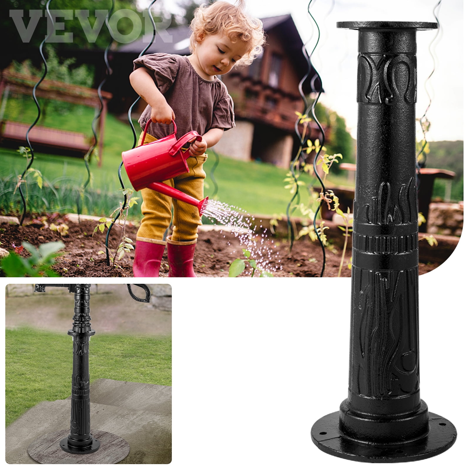 VEVORAntique Hand Water Pump Stand Pitcher Pump Stand Cast Iron Well ...