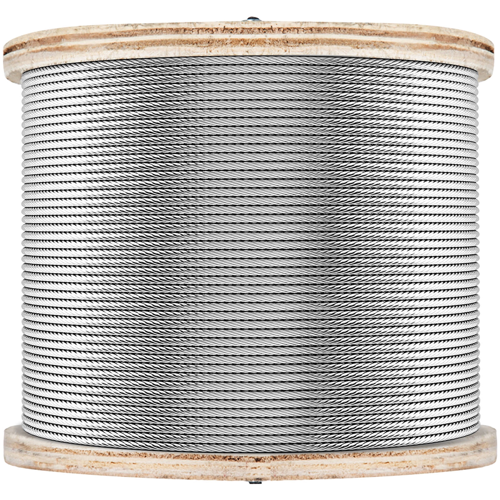 VEVORbrand 1/8" x 500ft Wire Rope Cable, Stainless Steel Rope, 7x7 ...