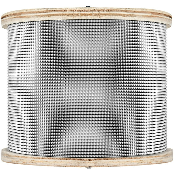 VEVORbrand 1/8" x 500ft Wire Rope Cable, Stainless Steel Rope, 7x7 ...