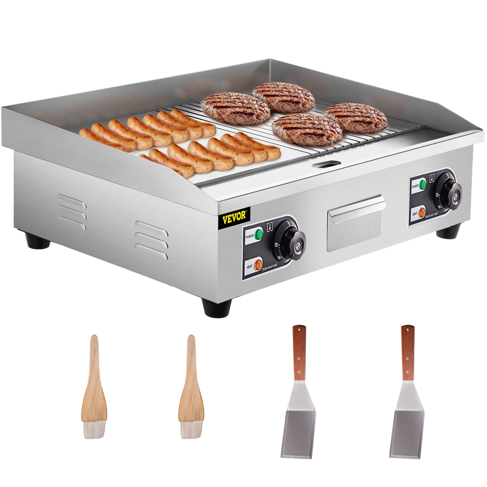 "VEVOR 30"" Electric Griddle Grill 3000w, Non-Stick, Stainless Steel ...