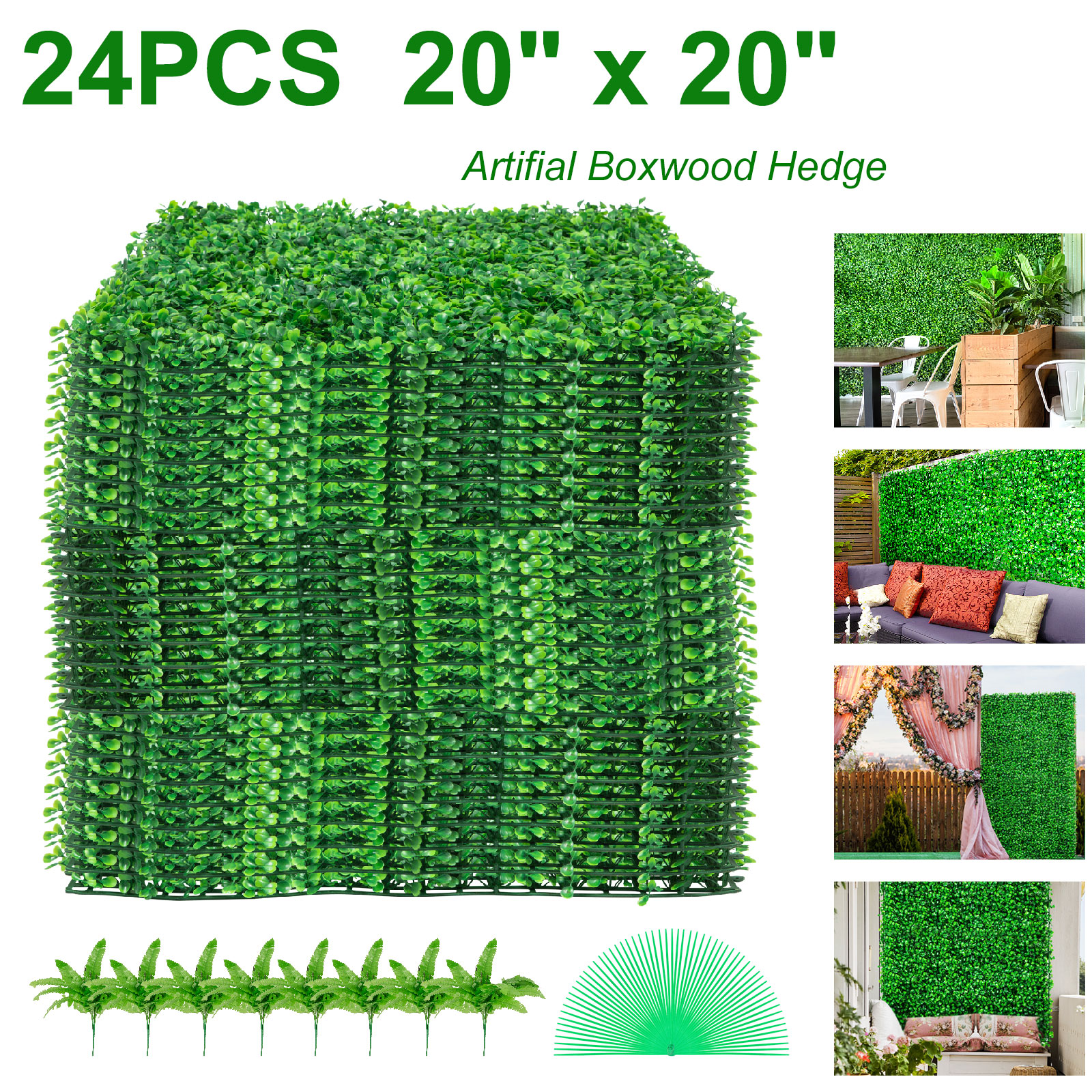 Efavormart 12 Sq. ft. | Boston Fern Eucalyptus Boxwood Greenery Garden ...