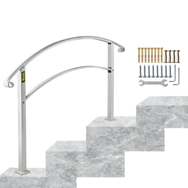 Free Shipping! VEVOR 3-Step Transitional Handrail Fits 1 or 3 Steps ...