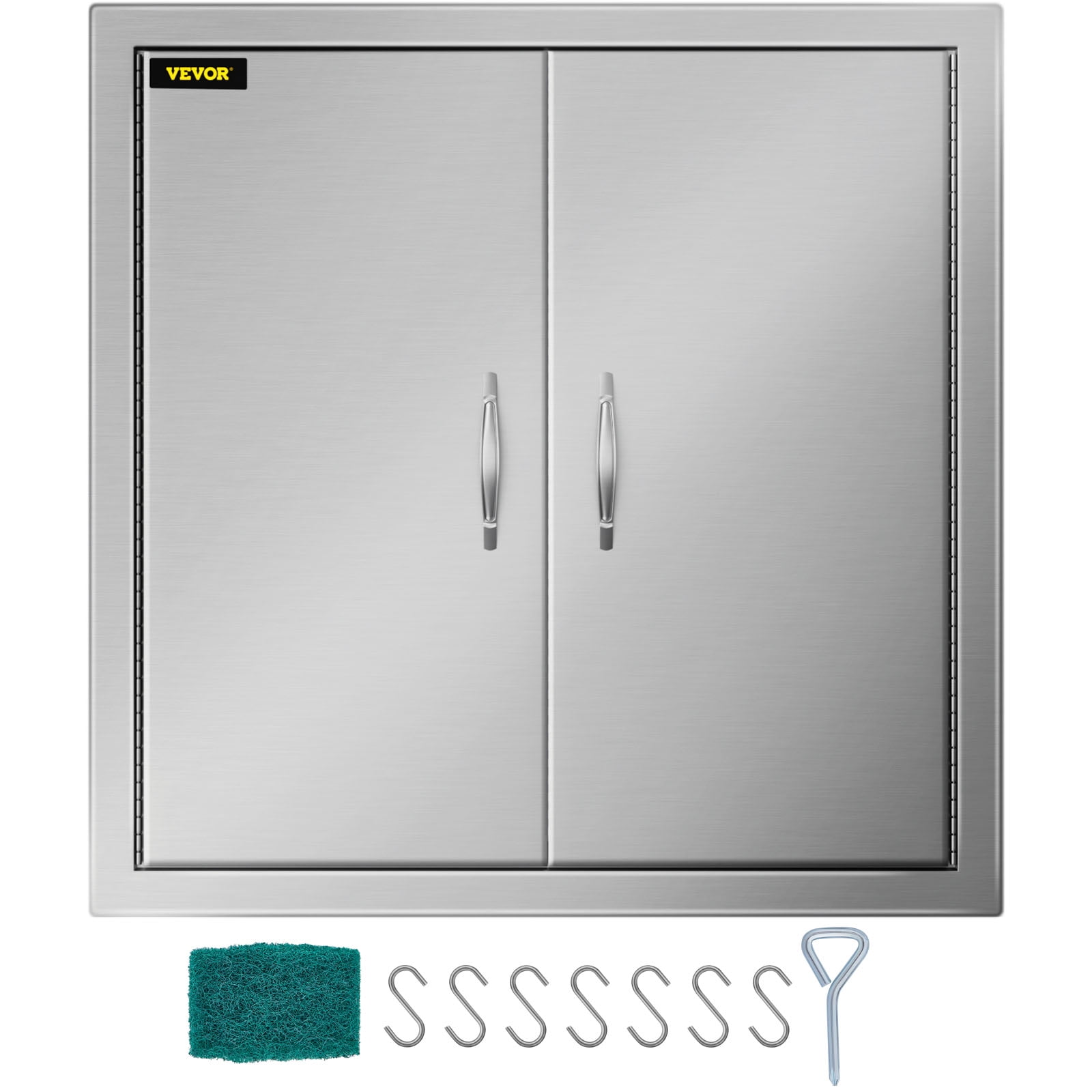 VEVORbrand BBQ Access Door 24W x 24H inch, Grill Door Double Door 304 ...